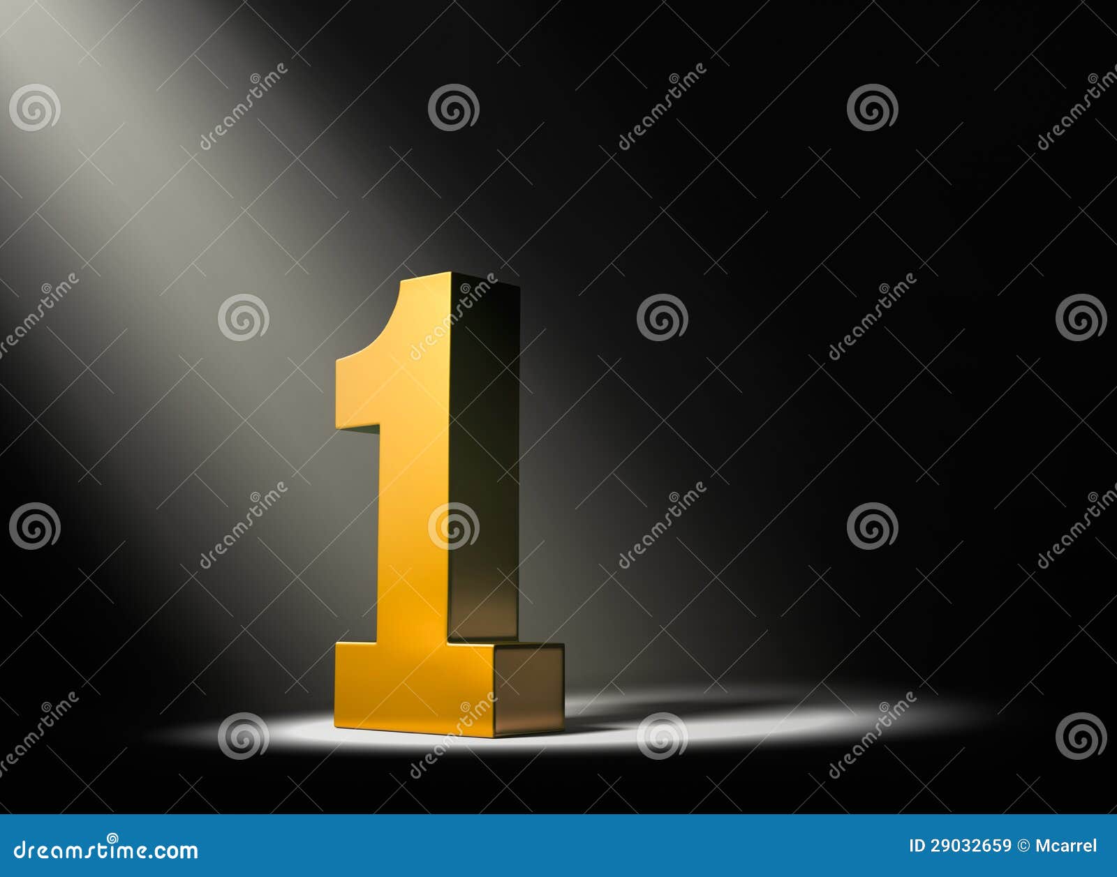 Shining a Light on Number One! Stock Illustration - Illustration of ...