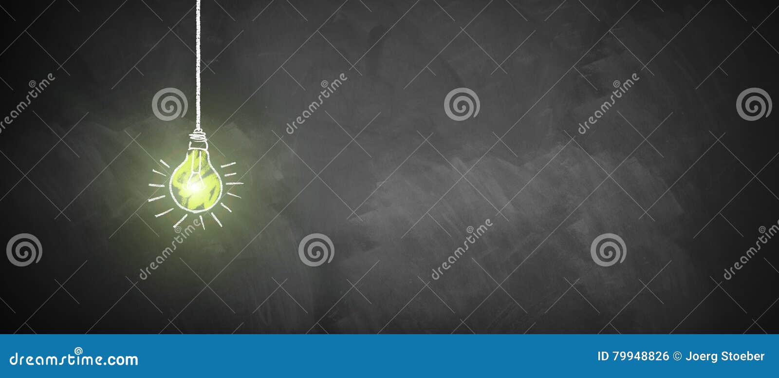 Shining Lightbulb on a Chalkboard Stock Photo - Image of performance ...