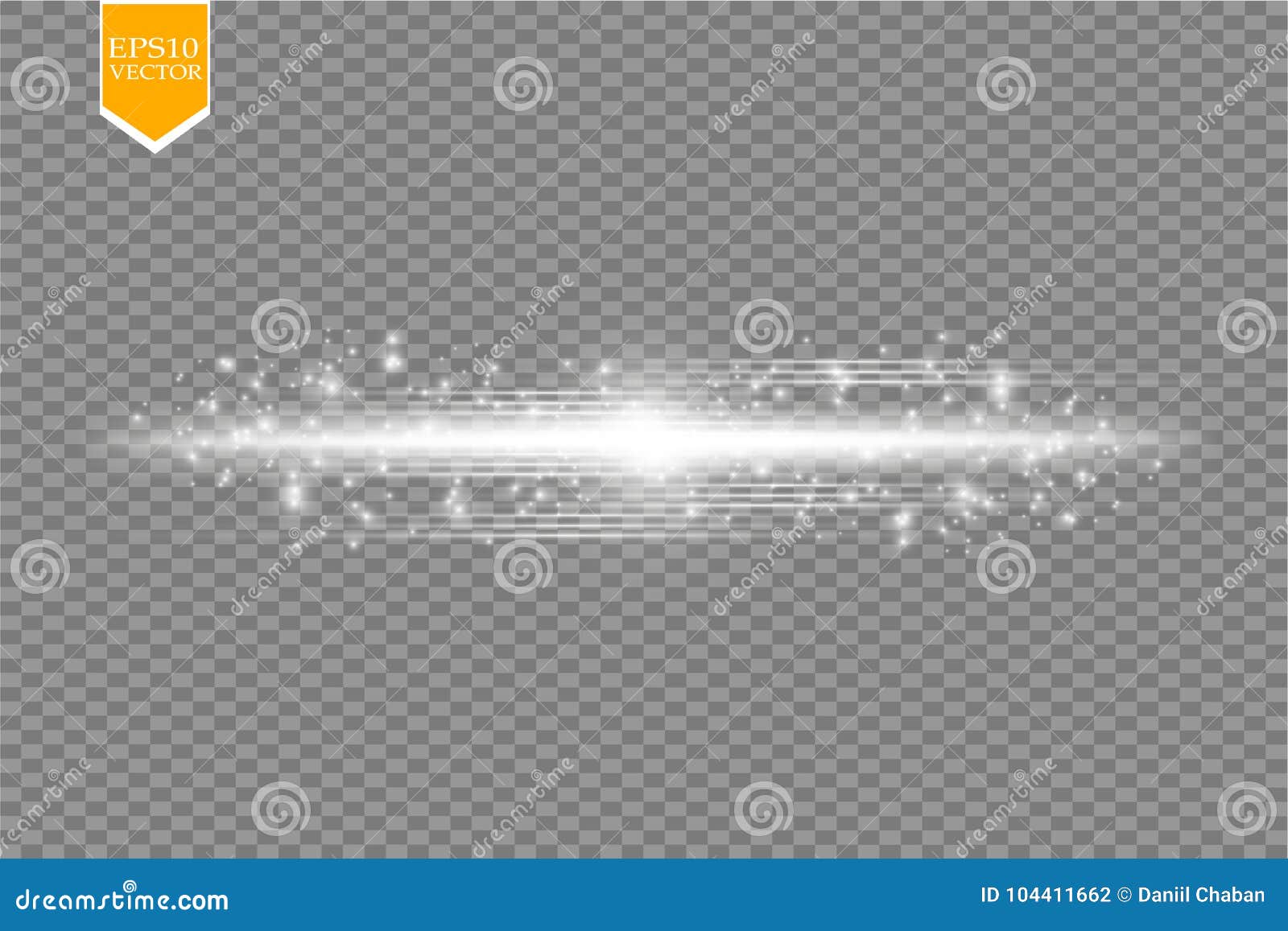 Shining Line with Light Effects. on Black Transparent Background Stock ...