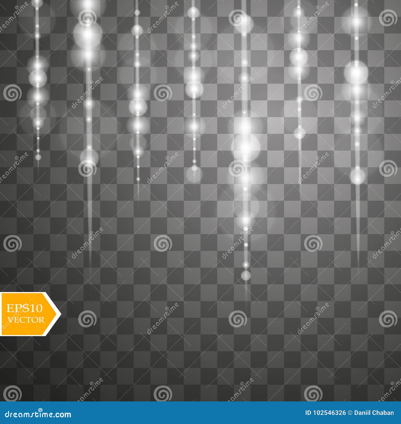 Shining Line with Light Effects. on Black Transparent Background Stock ...