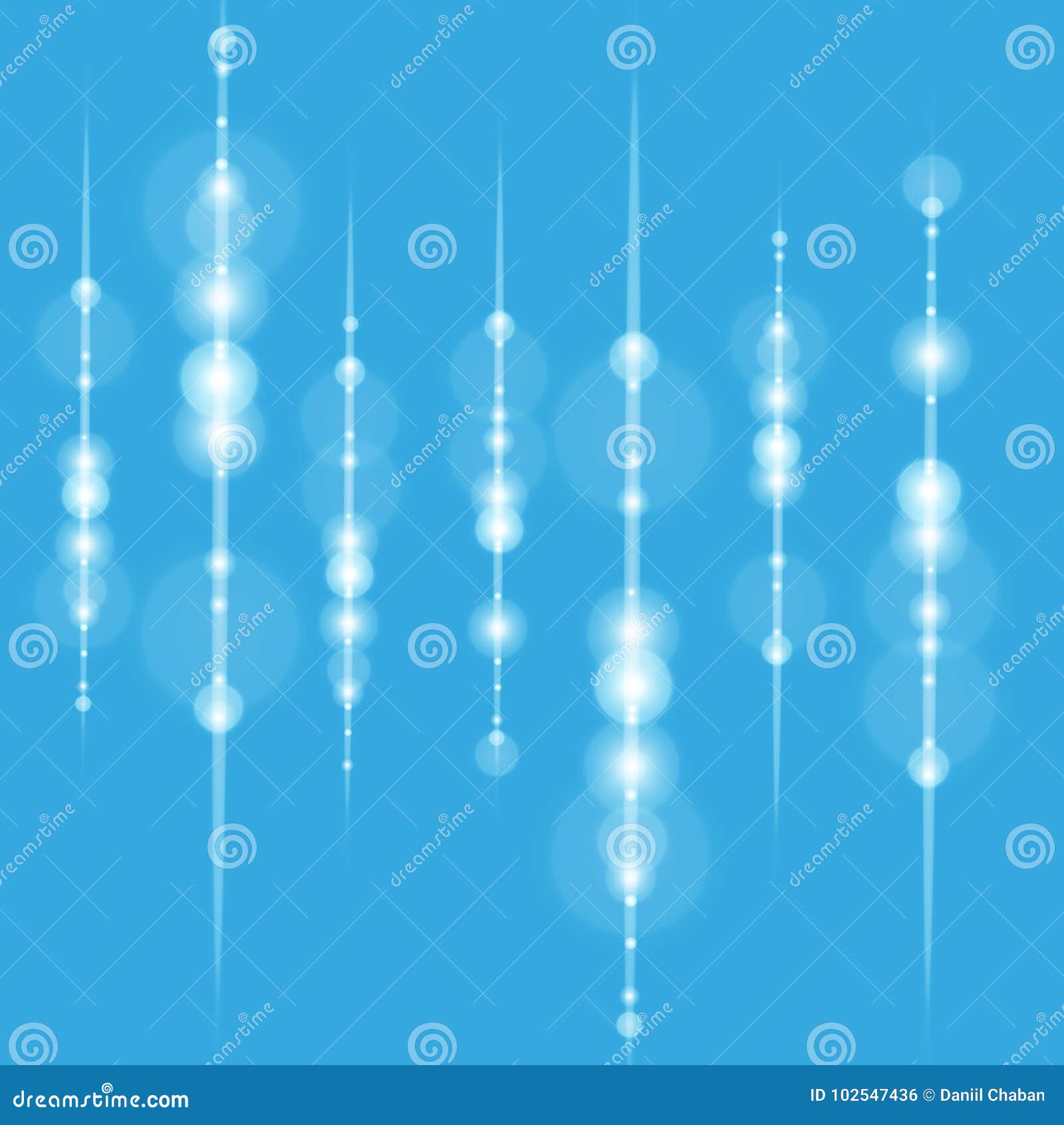 Shining Line with Light Effects. on Blue Background Stock Vector ...