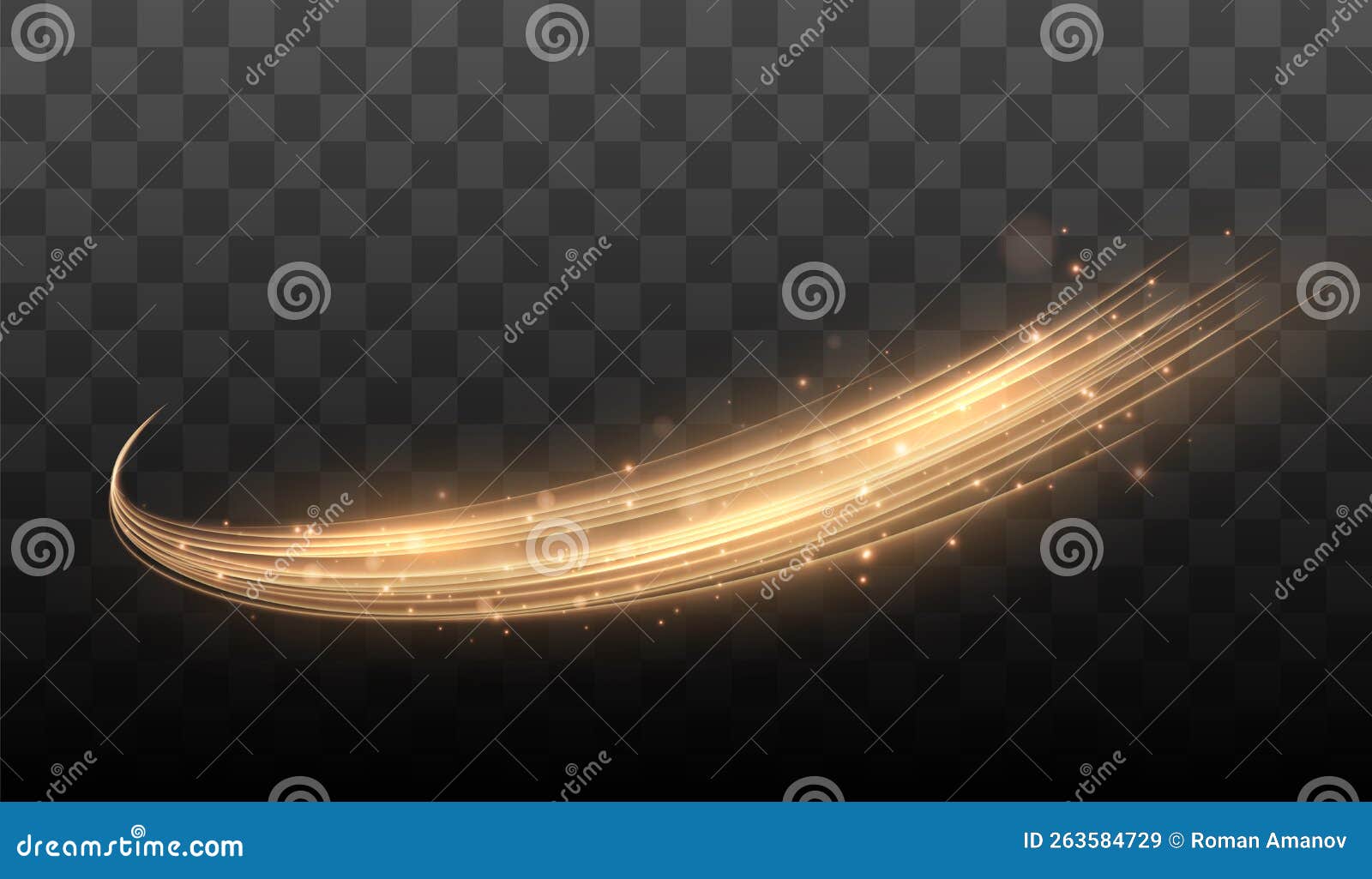 Shining Lines. Vector Light Effect Stock Vector - Illustration of trail ...