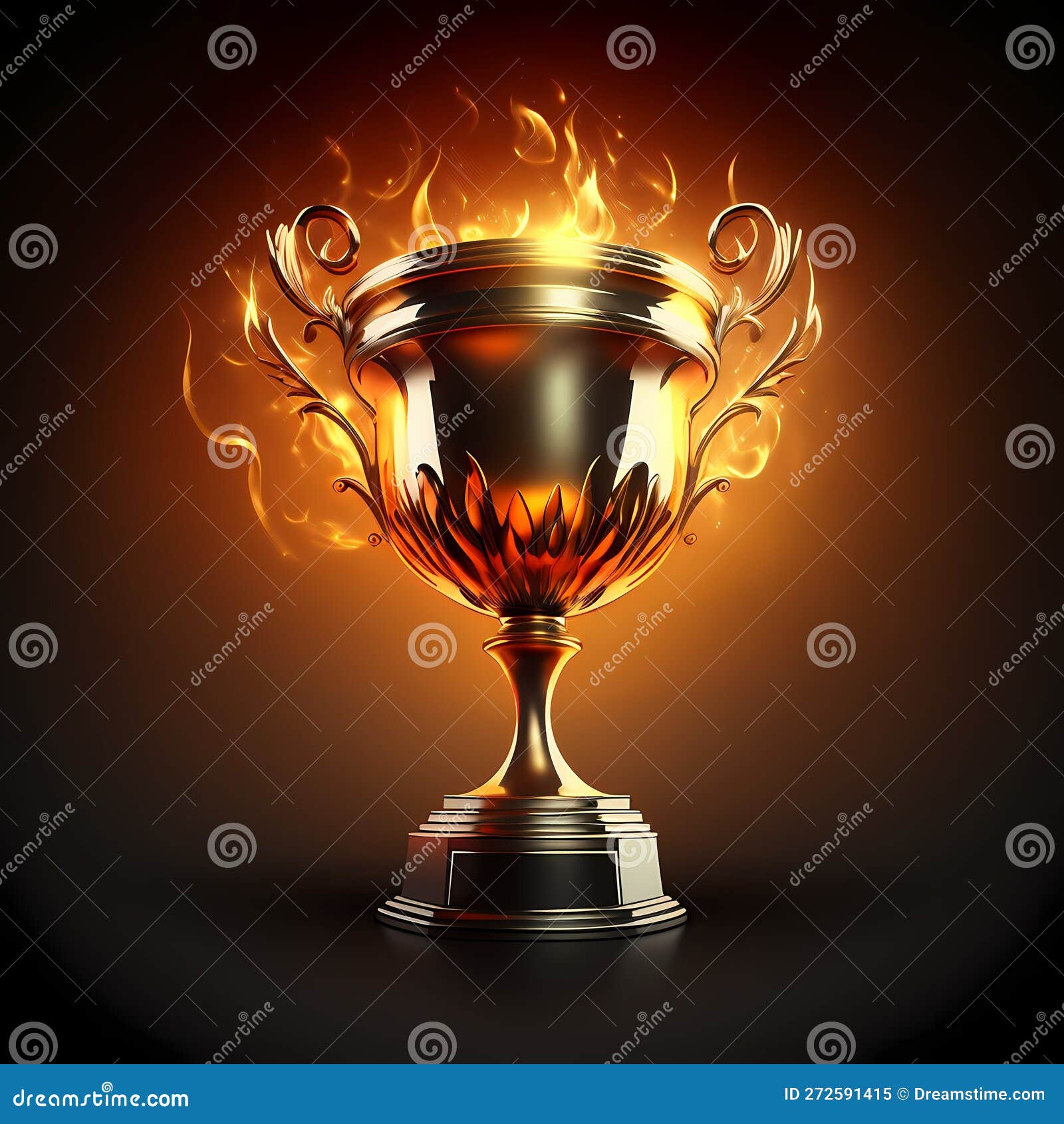 Shining Luxury Trophy. Generative AI Stock Illustration - Illustration ...