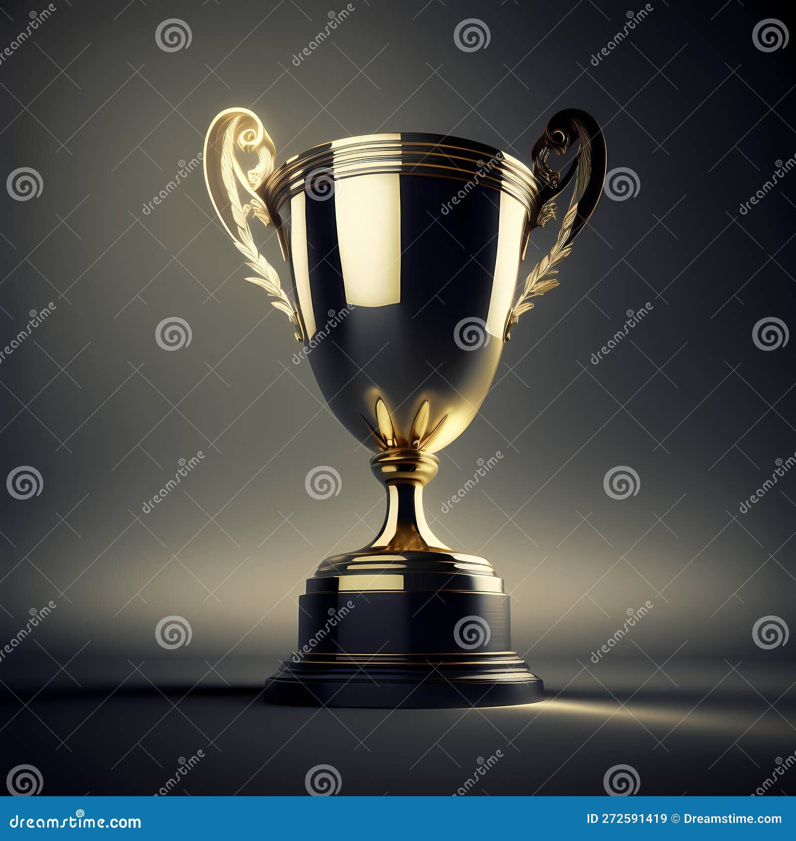 Shining Luxury Trophy. Generative AI Stock Illustration - Illustration ...