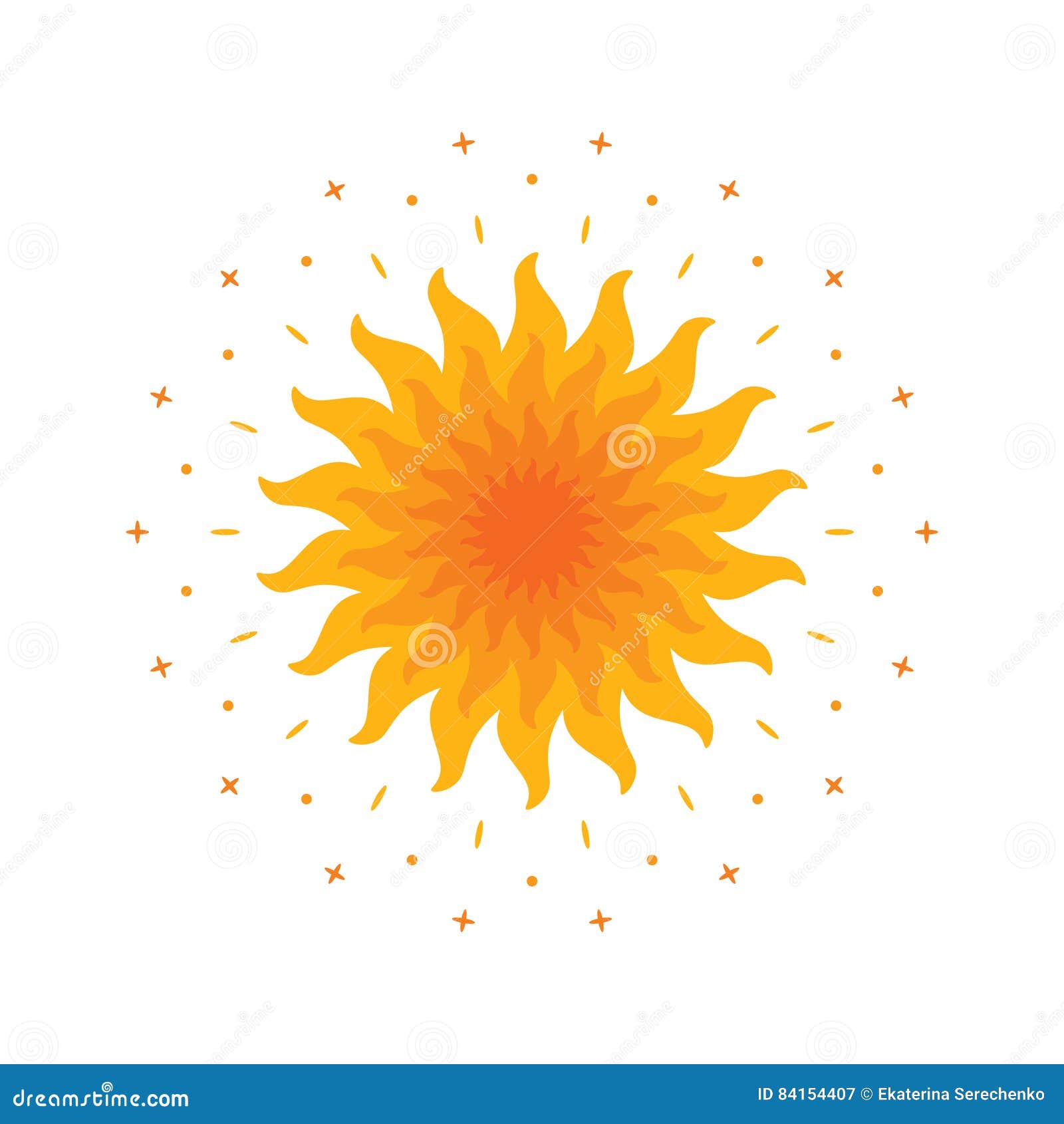 Shining magic sun. Mandala stock vector. Illustration of shiny - 84154407