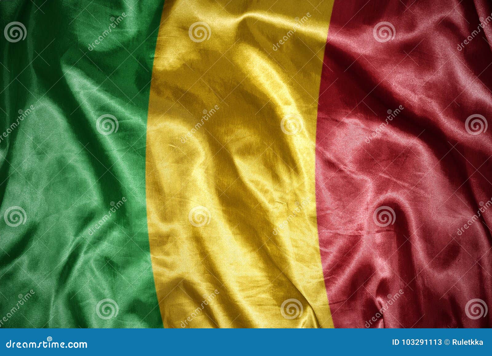 Malian Flag With Mexican Flag On A Tree Stump Isolated Royalty-Free ...