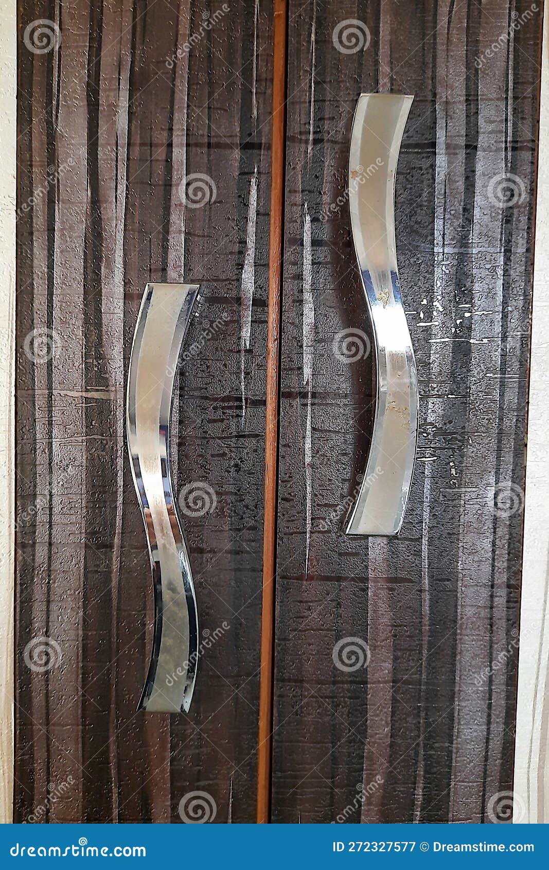 Shining, Metallic Handles of Cupboard Stock Image - Image of metallic ...