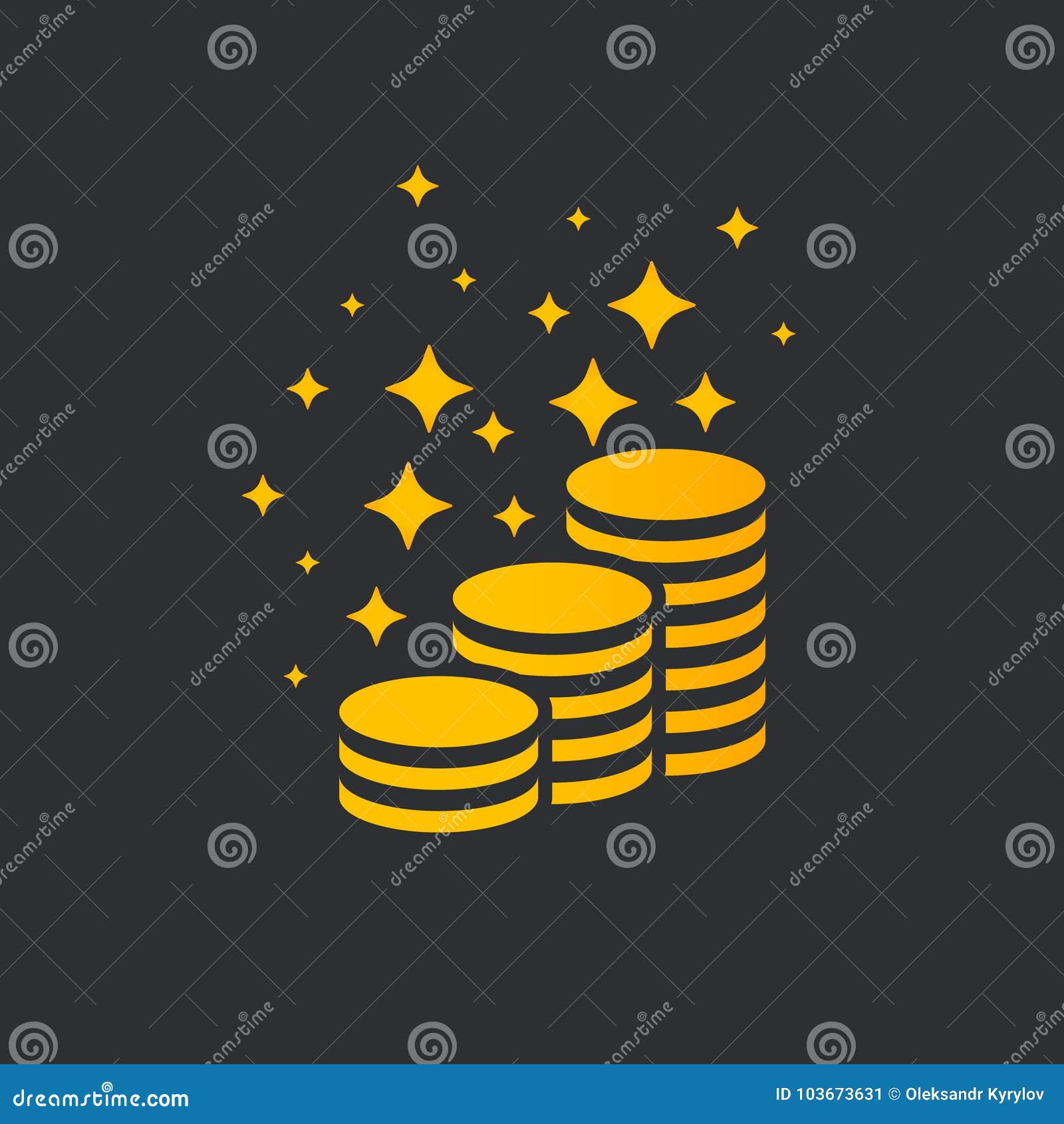 Shining Money Stack stock illustration. Illustration of expensive ...