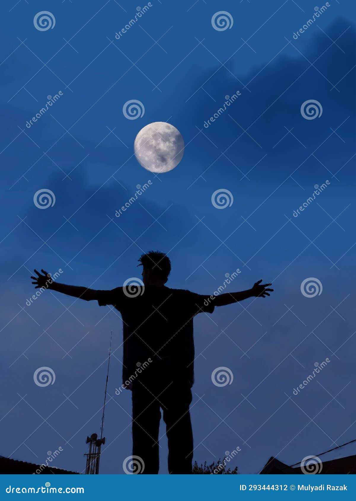 The Shining Moon Brings Its Own Beauty Stock Photo - Image of light ...