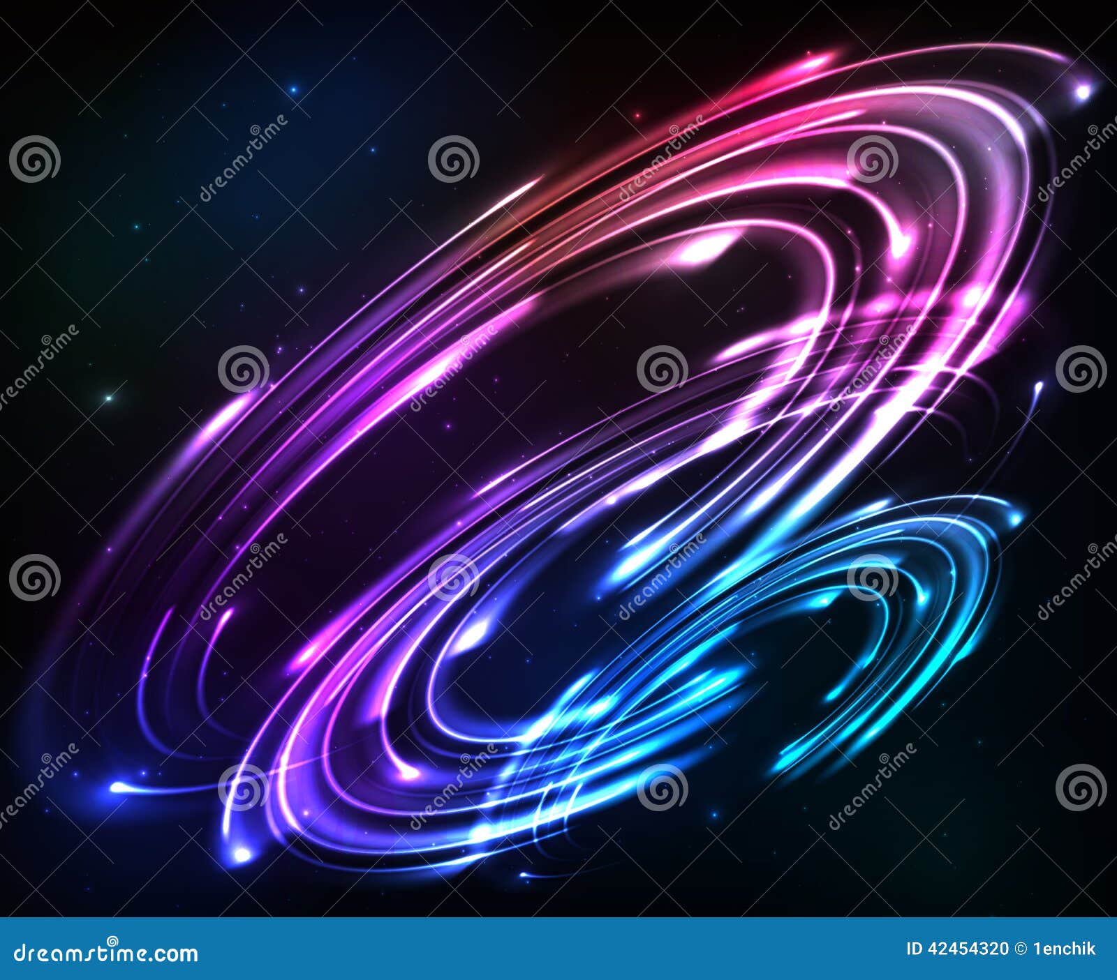 Shining Neon Lights Cosmic Abstract Background Stock Vector ...