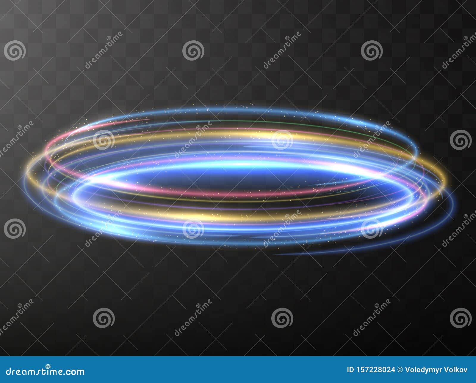Shining Neon Lights Cosmic Vector Abstract Frame. Stock Vector ...