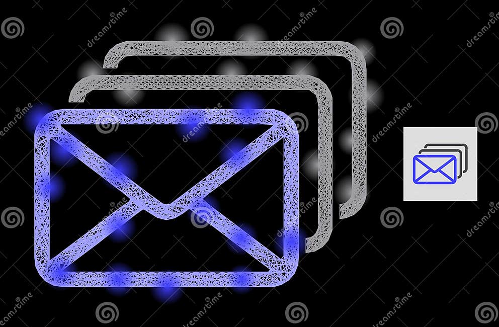 Shining Network Mesh Mail Queue with Glare Spots Stock Vector ...
