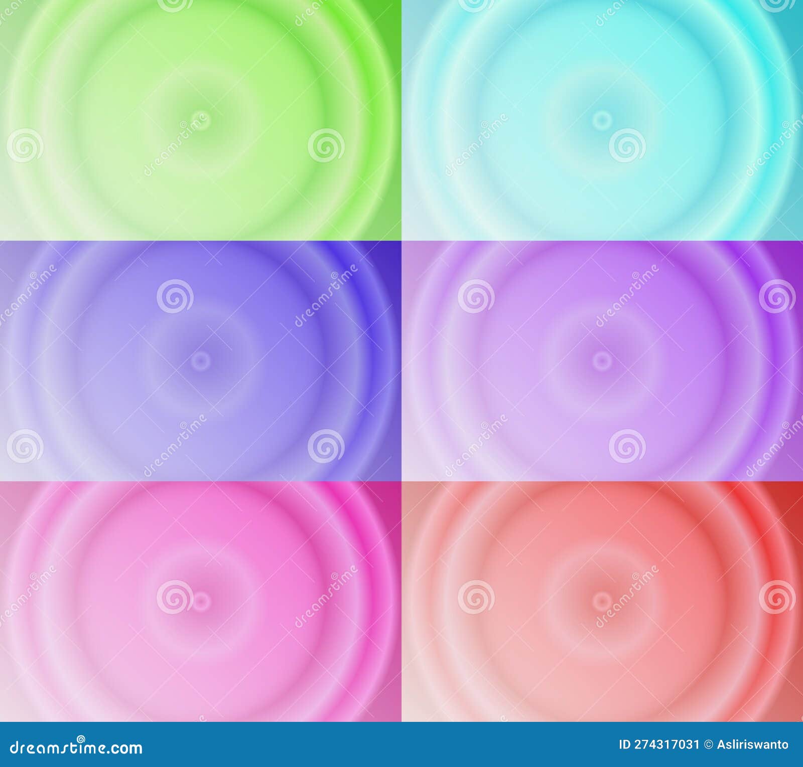 Sets of Green, Blue, Purple, Pink, Red and White Radial Gradient ...