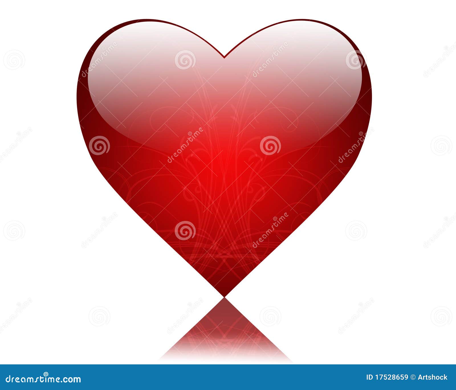 Shining red heart stock illustration. Illustration of hart - 17528659