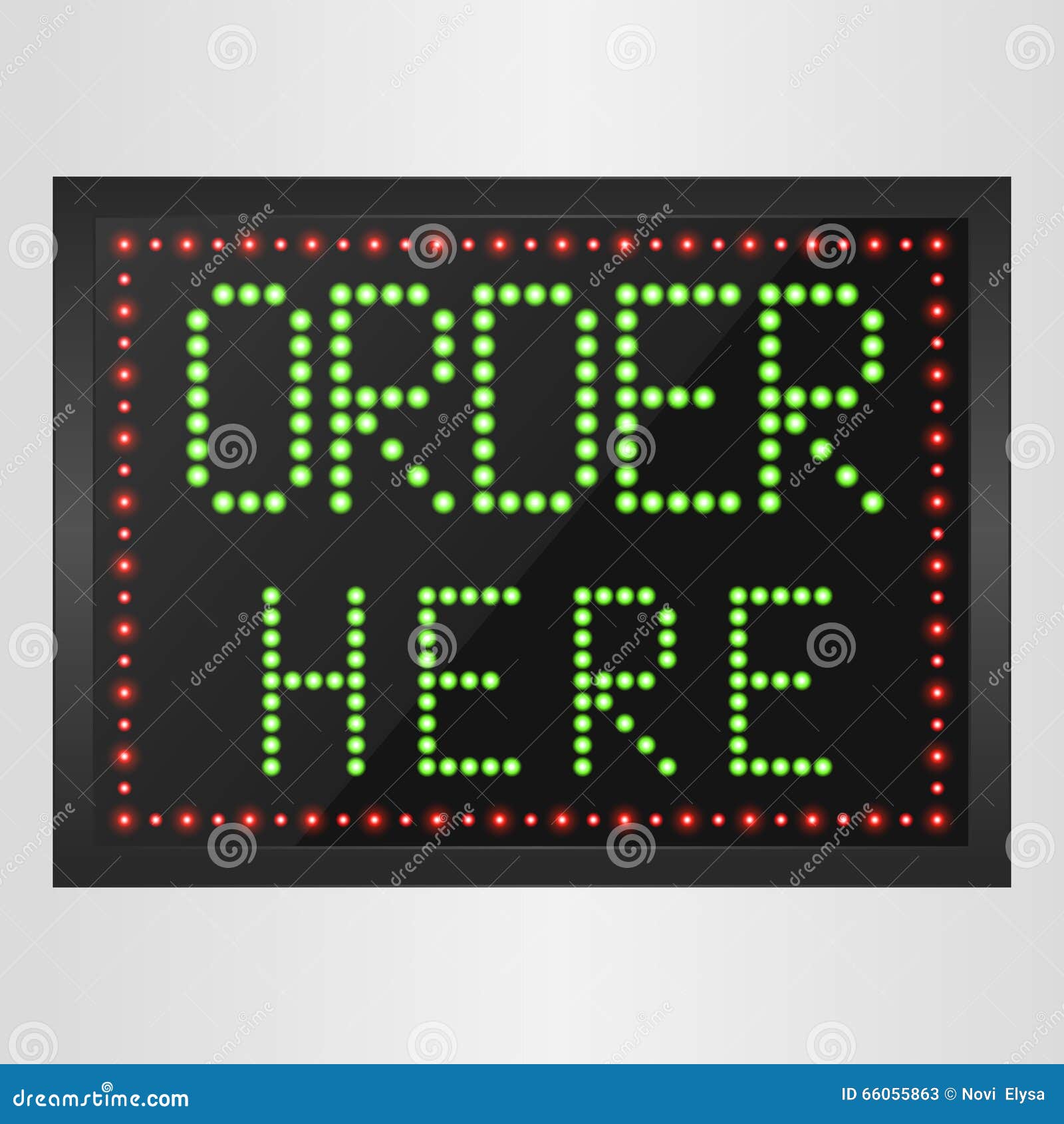 Order Here Neon For Banner Design. Order Here Vector Illustration Word ...