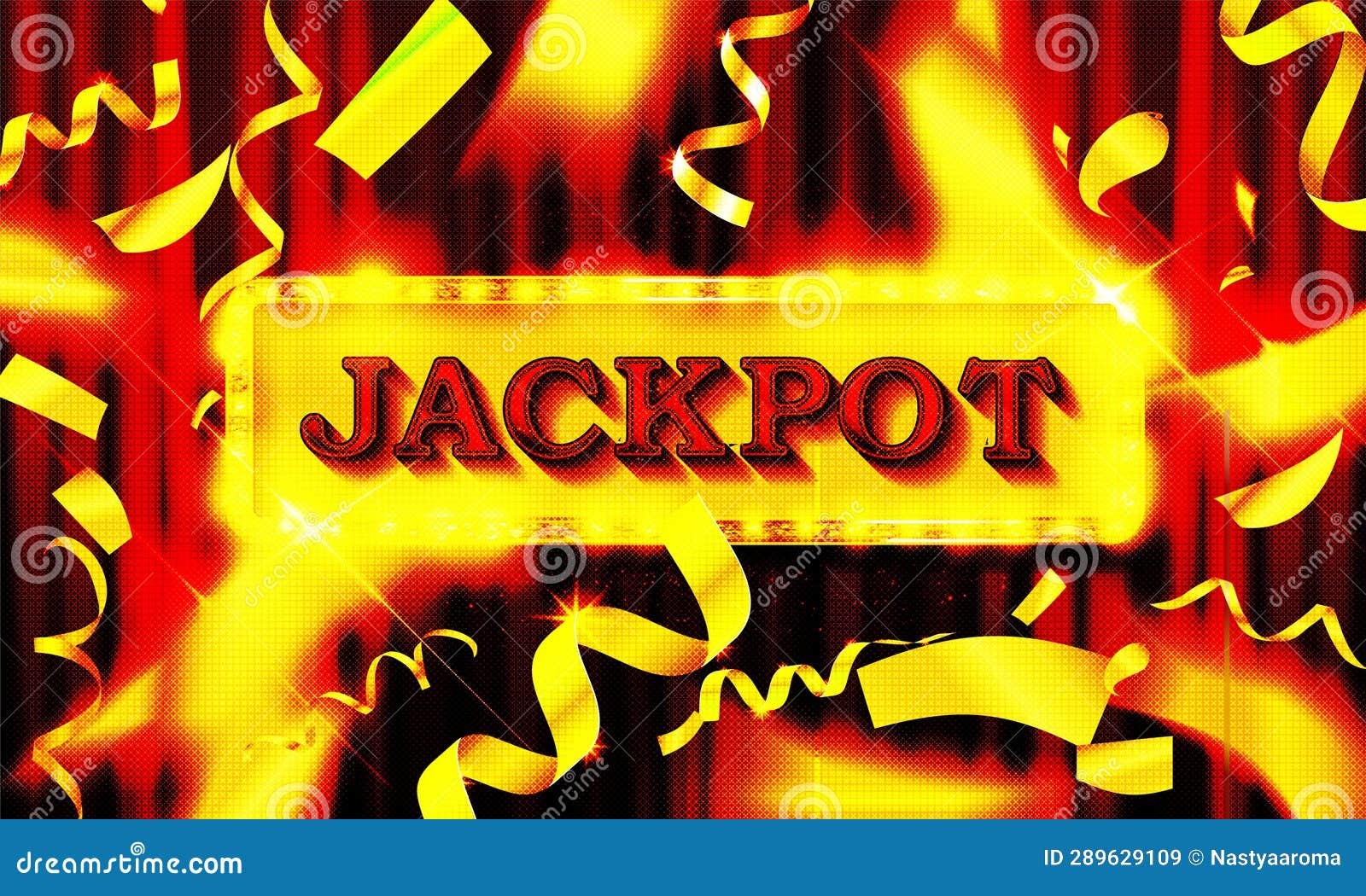 Shining Retro Sign Jackpot Banner Stock Illustration - Illustration of ...
