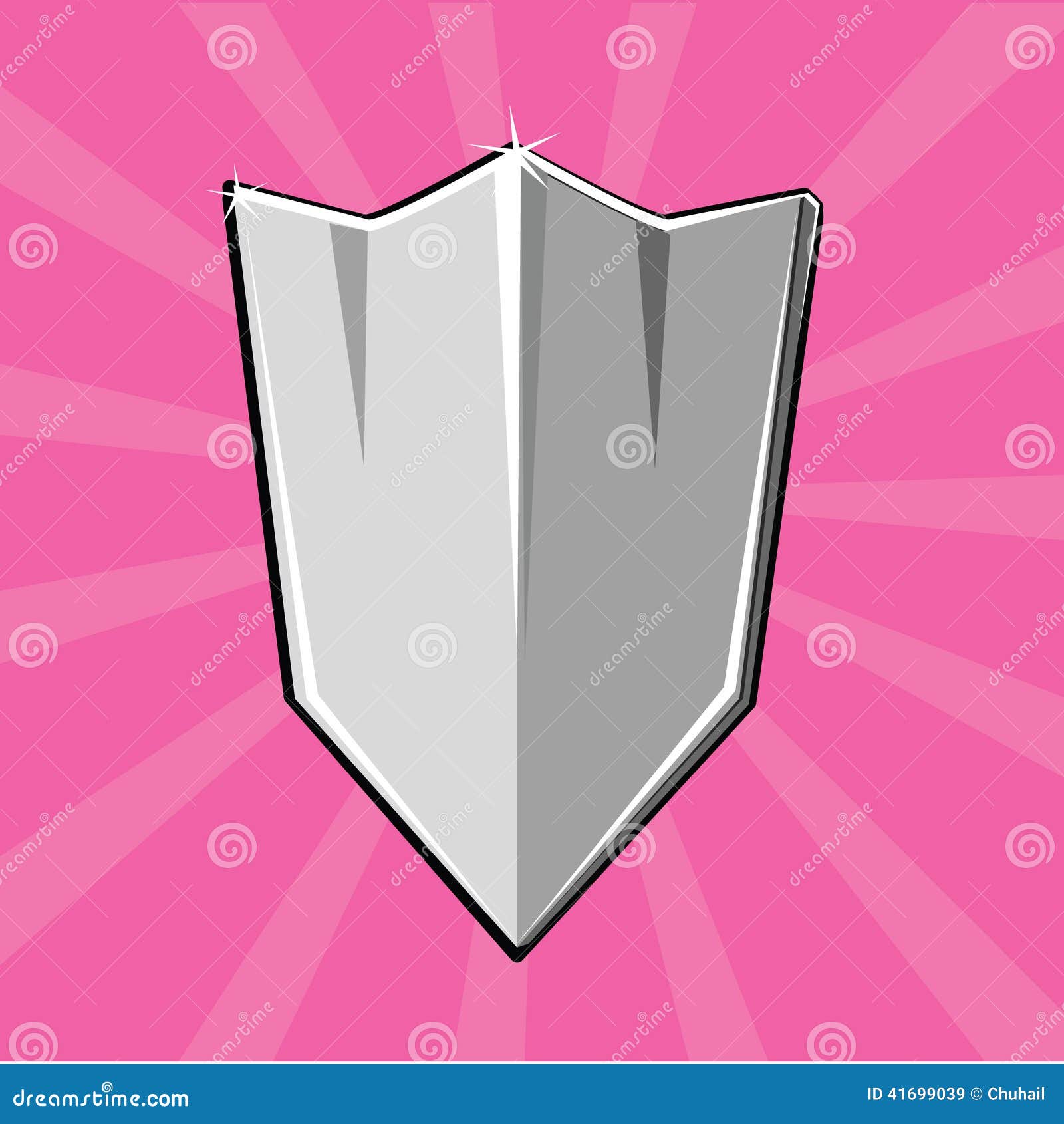 Shining shield stock vector. Illustration of armed, justice - 41699039