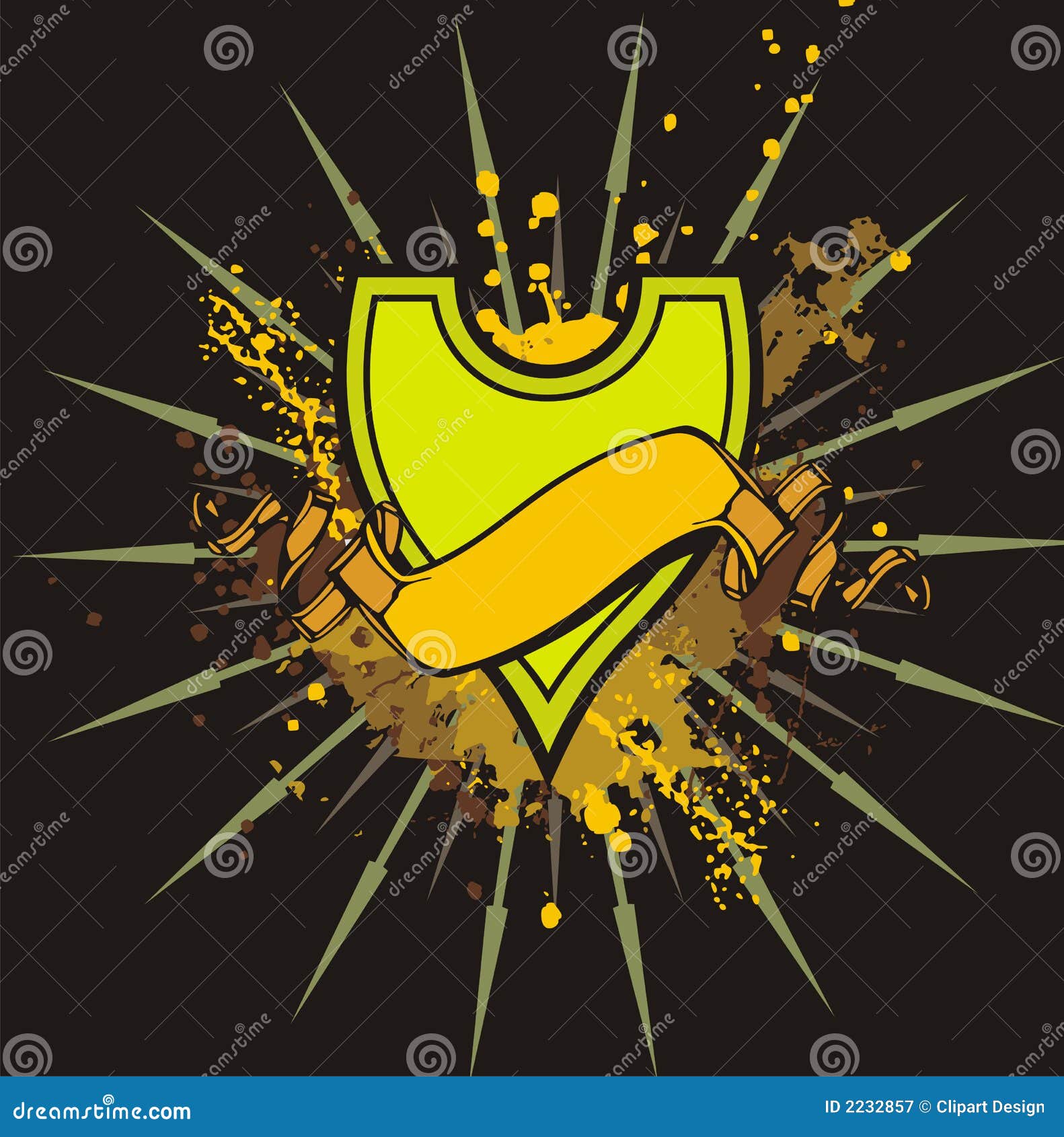 Shining Shield Grunge Series Stock Vector - Illustration of crest ...