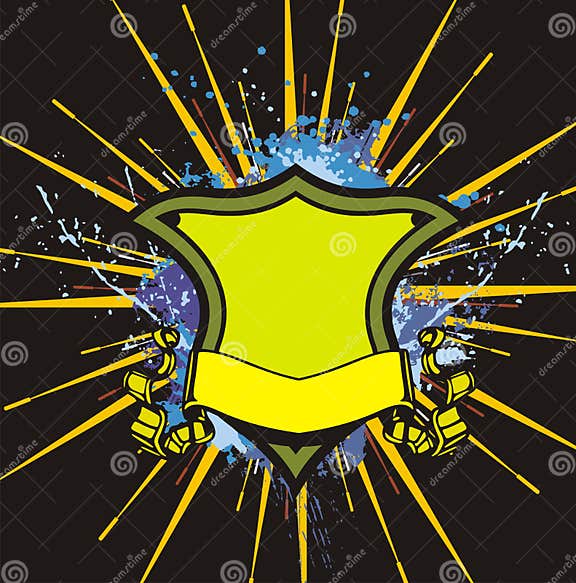 Shining Shield Grunge Series Stock Vector - Illustration of antique ...