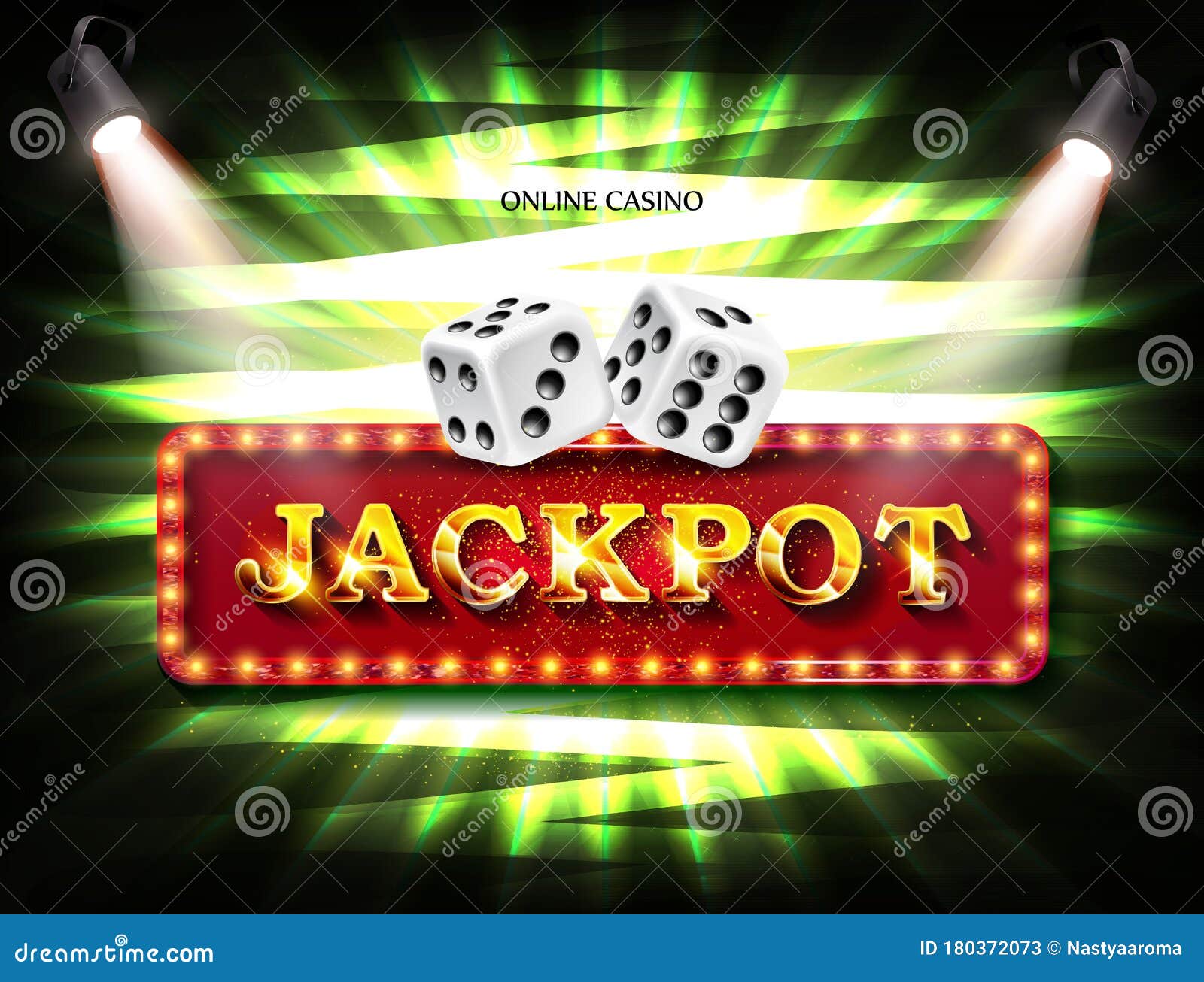 Shining Sign Jackpot Banner Illuminated Stock Illustration ...