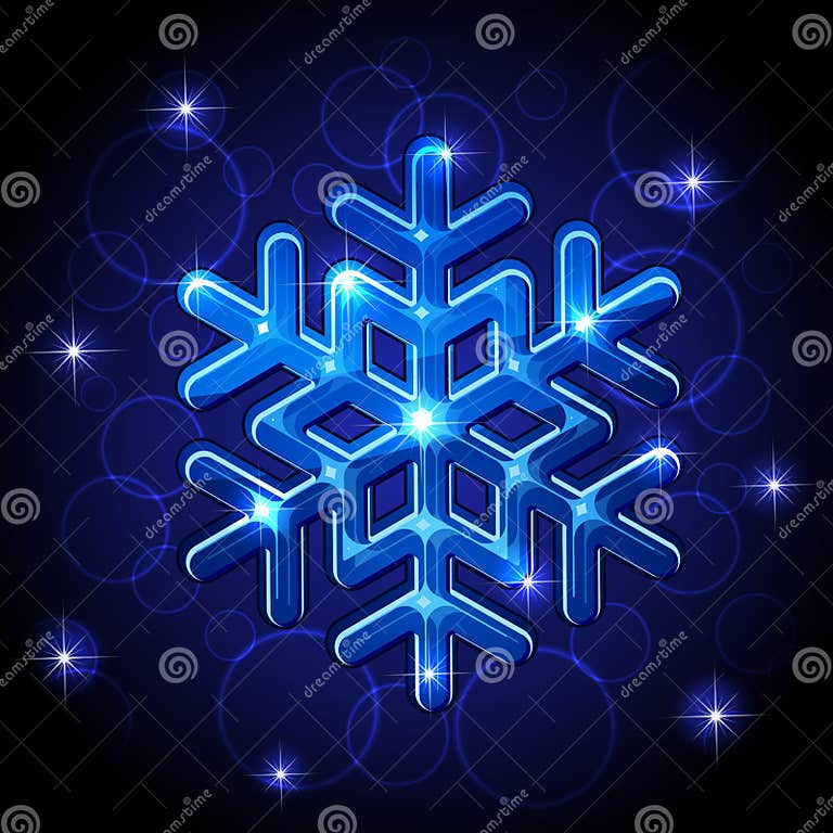 Shining Snowflake stock vector. Illustration of december - 25263801