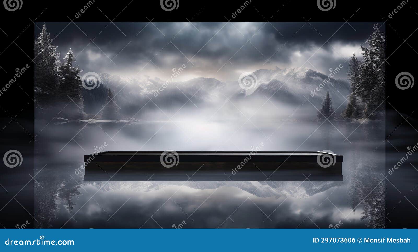 Shining Spotlight: a Mesmerizing Reflection on a Dark Stage Stock ...