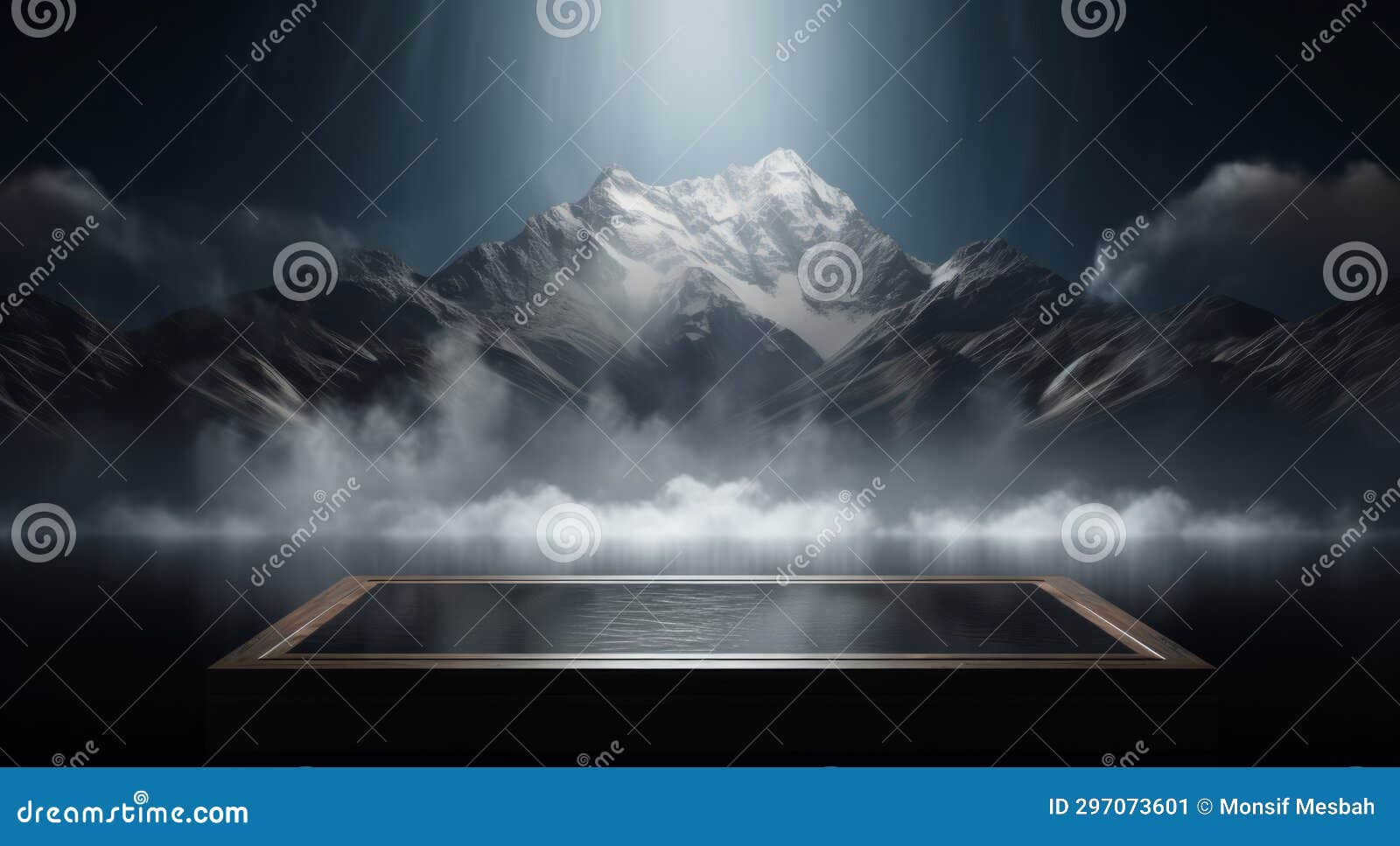 Shining Spotlight: the Mesmerizing Reflection of a Stage Light on a ...