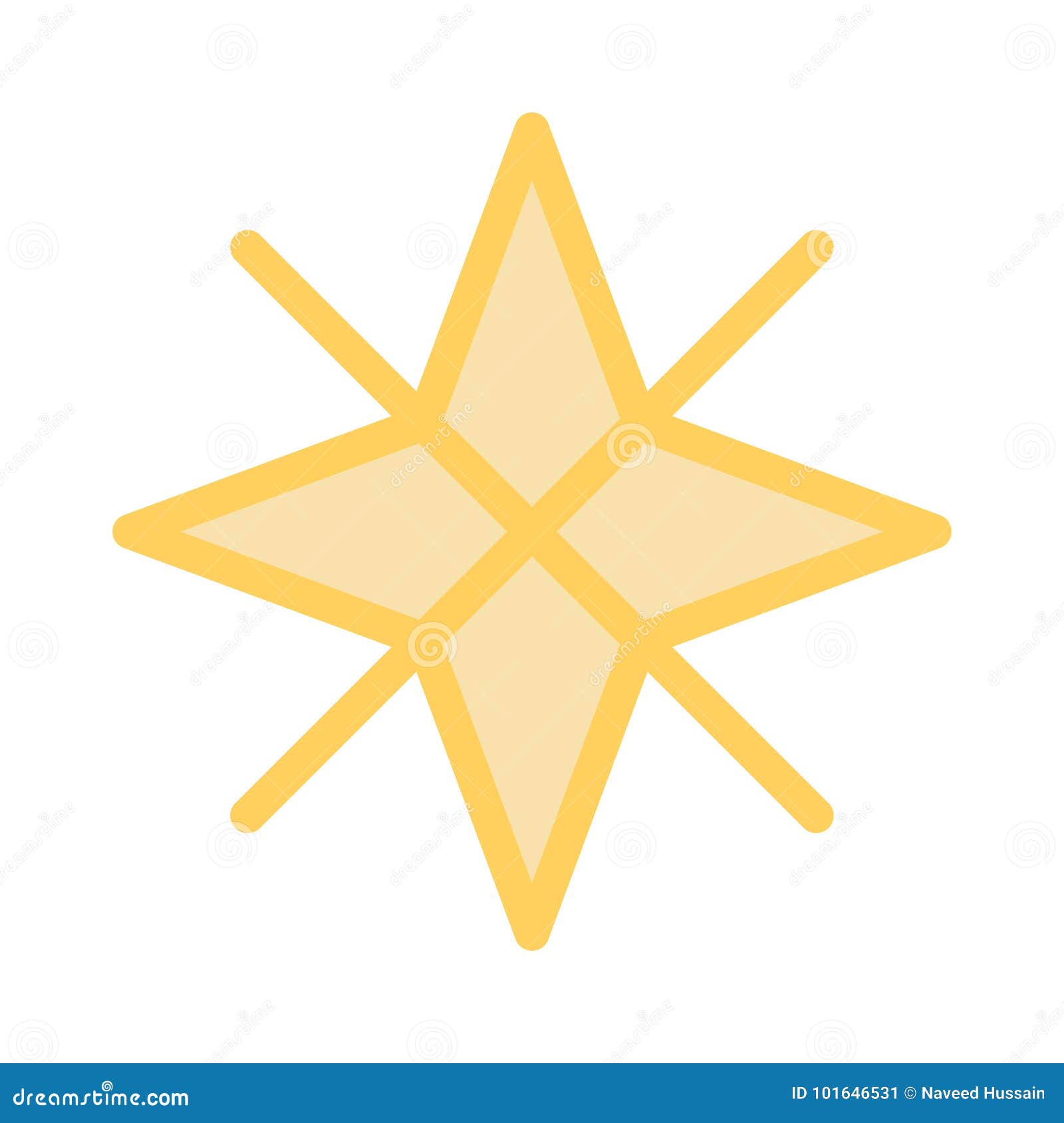 SHINING STAR icon stock vector. Illustration of starburst - 101646531