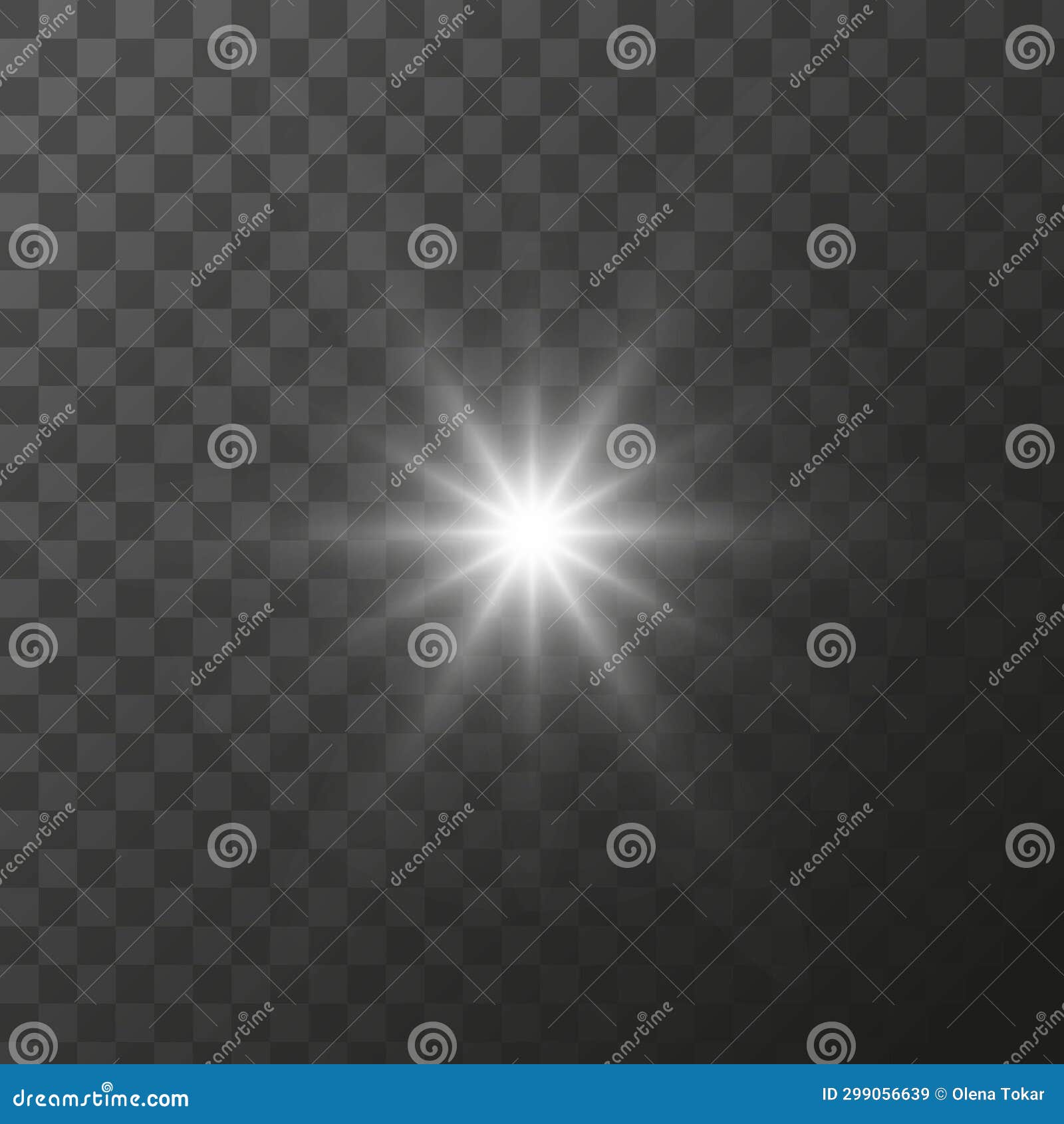Shining Star Light Rays Glowing Particles. Vector Special Effect on a ...