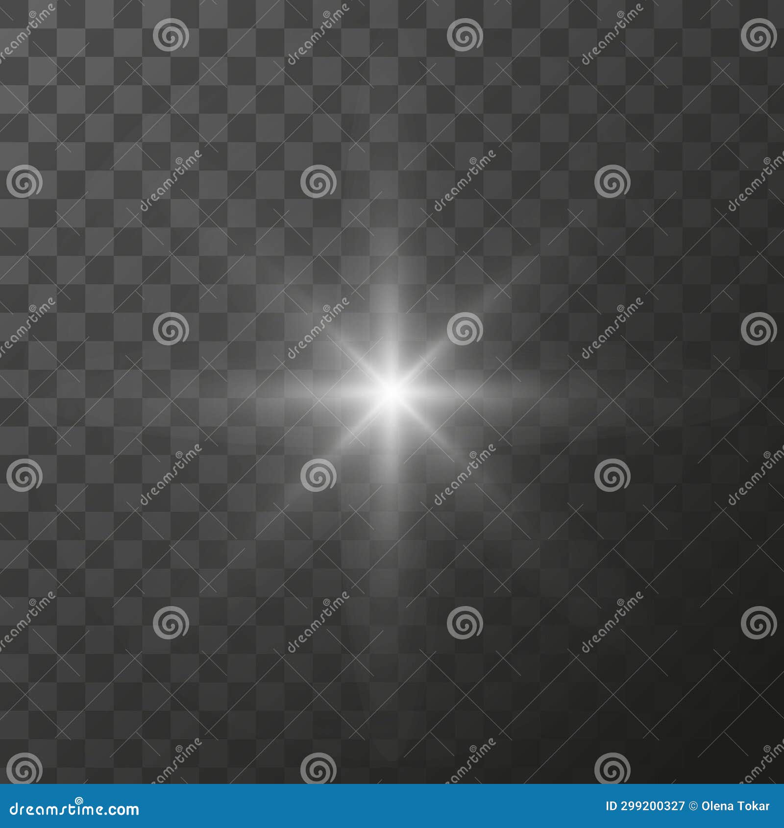 Shining Star Light Rays Glowing Particles. Vector Special Effect on a ...