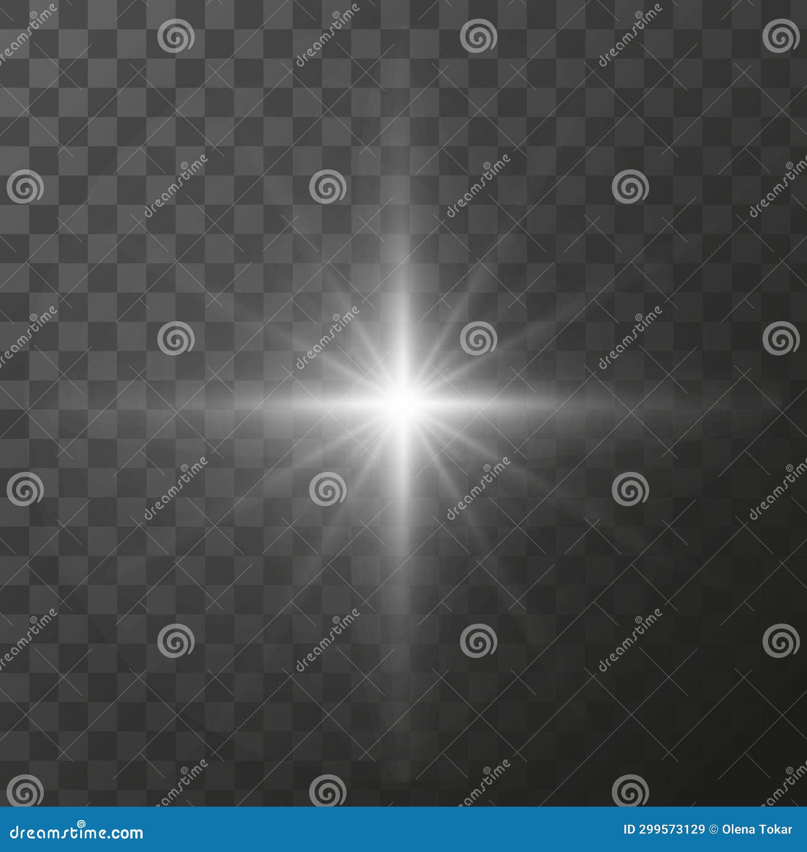 Shining Star Light Rays Glowing Particles. Vector Special Effect on a ...