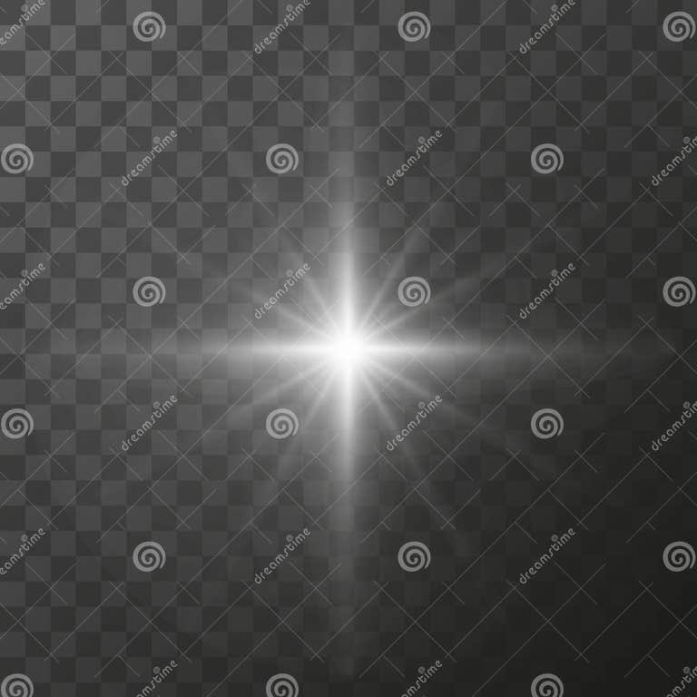 Shining Star Light Rays Glowing Particles. Vector Special Effect on a ...