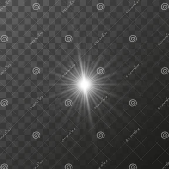 Shining Star Light Rays Glowing Particles. Vector Special Effect on a ...