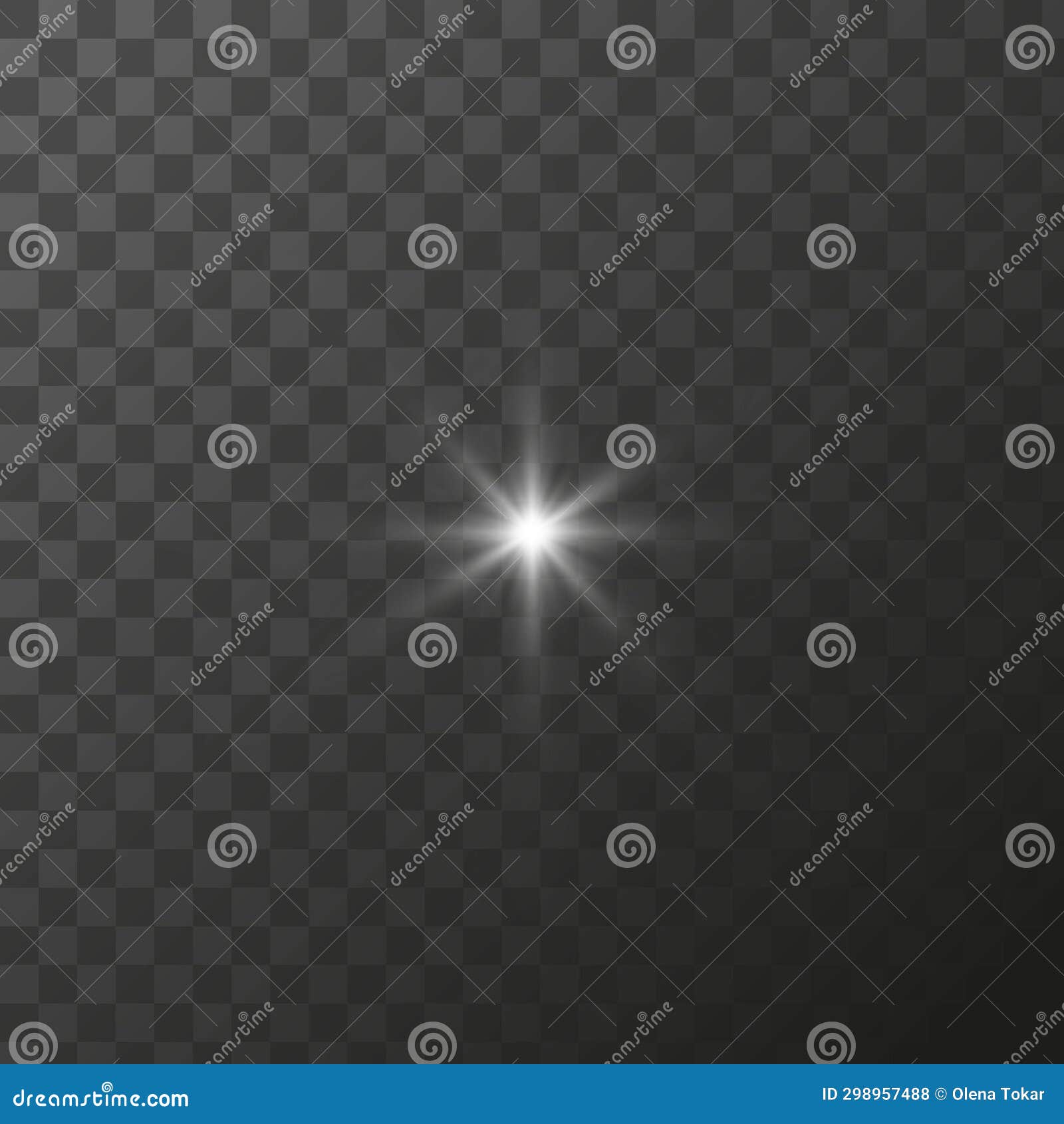 Shining Star Light Rays Glowing Particles. Vector Special Effect on a ...
