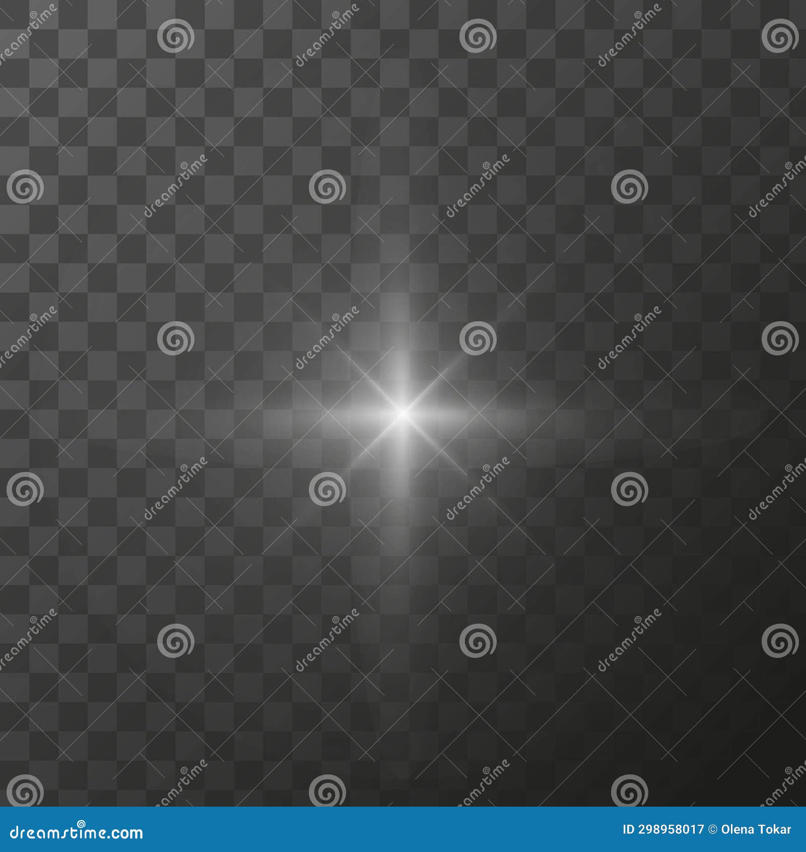 Shining Star Light Rays Glowing Particles. Vector Special Effect on a ...