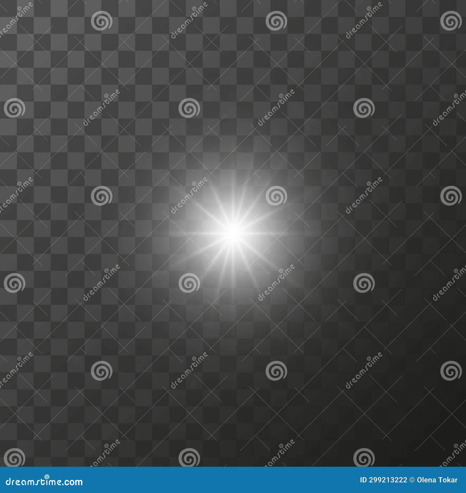 Shining Star Light Rays Glowing Particles. Vector Special Effect on a ...