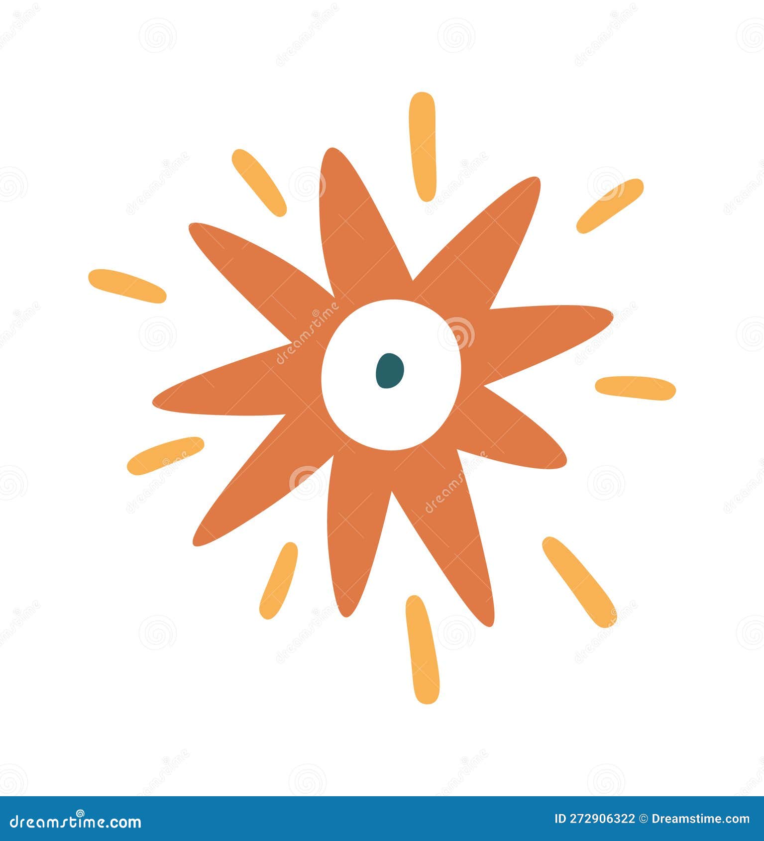 Shining Star with Rays stock vector. Illustration of design - 272906322