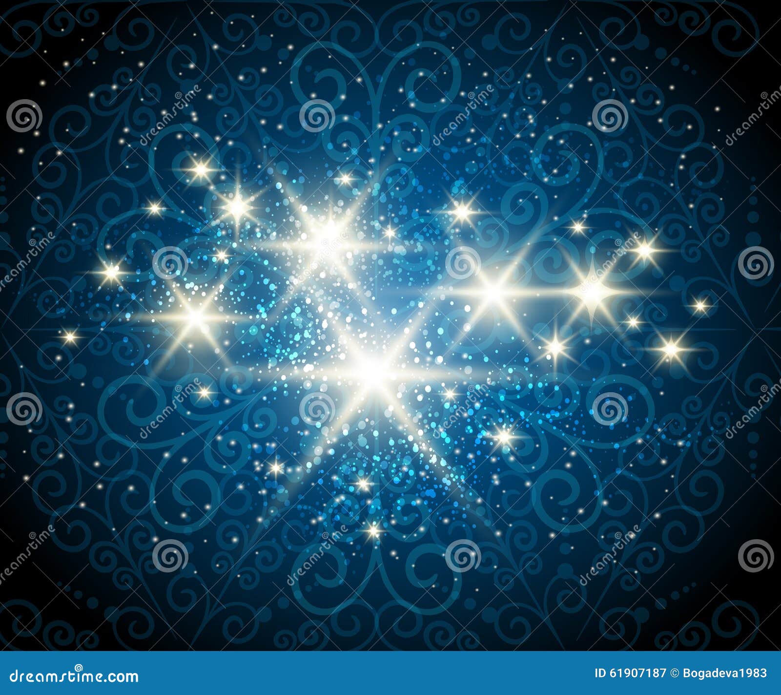 Shining Stars On Plain Bright Gold Background Illustra Black Background ...