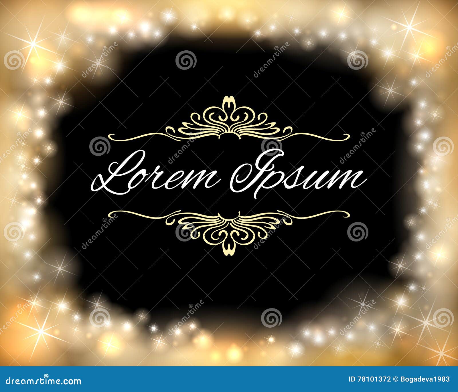 Shining Stars Frame stock vector. Illustration of holiday - 78101372