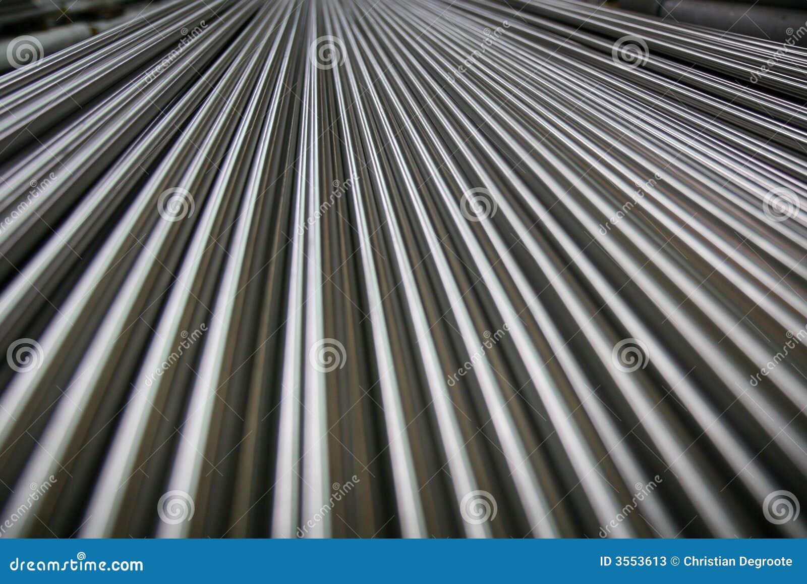 Shining Steel Pipes stock image. Image of abstract, rack - 3553613