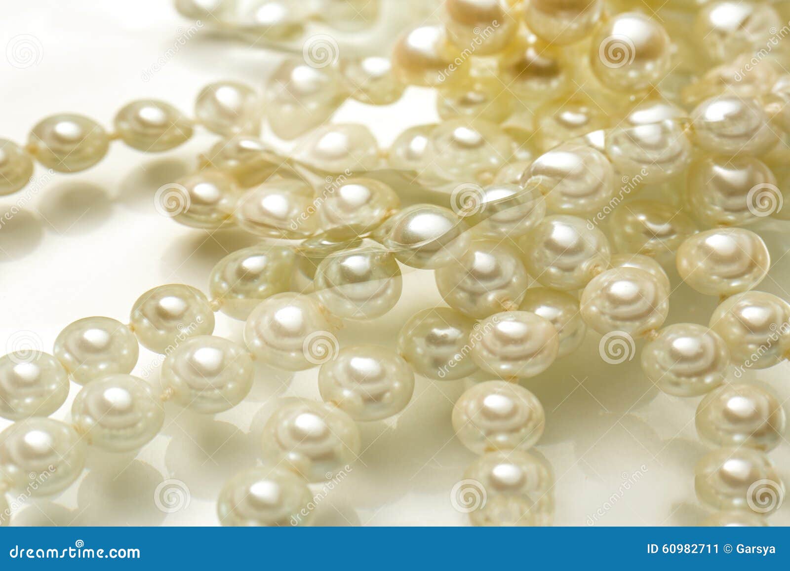 Shining String of White Pearl Stock Image - Image of personal, precious ...