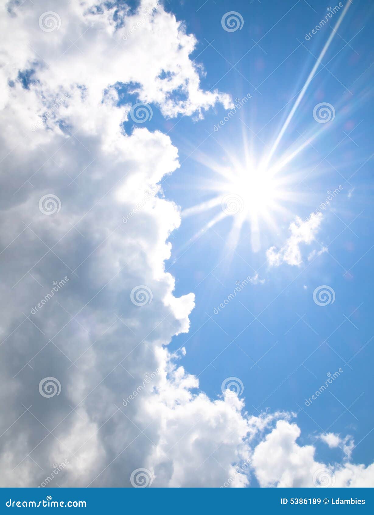 Shining sun stock image. Image of season, shine, cloud - 5386189