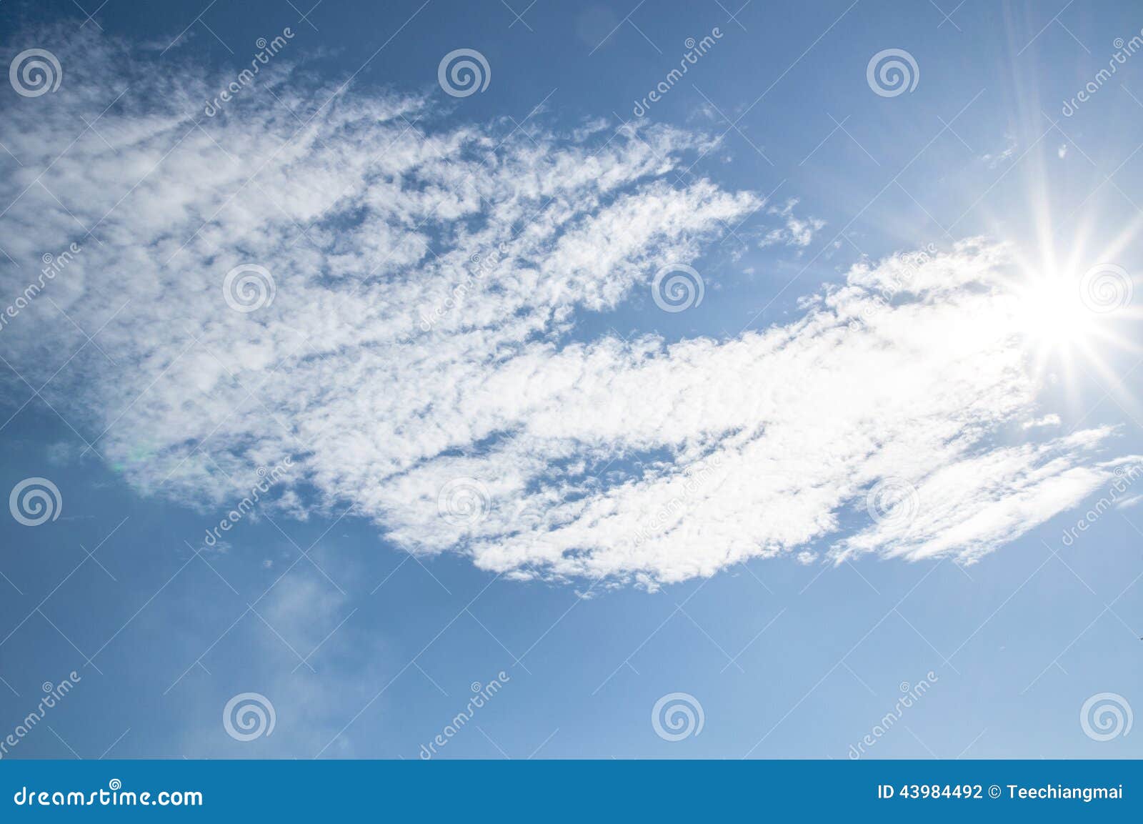 Shining Sun on the Blue Sky. Stock Photo - Image of symbol, shining ...