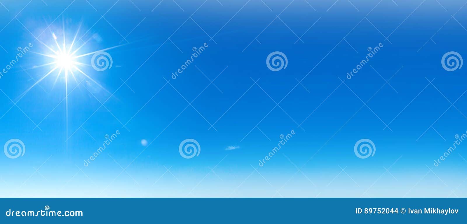 Shining Sun at Clear Blue Sky Stock Photo - Image of beautiful ...