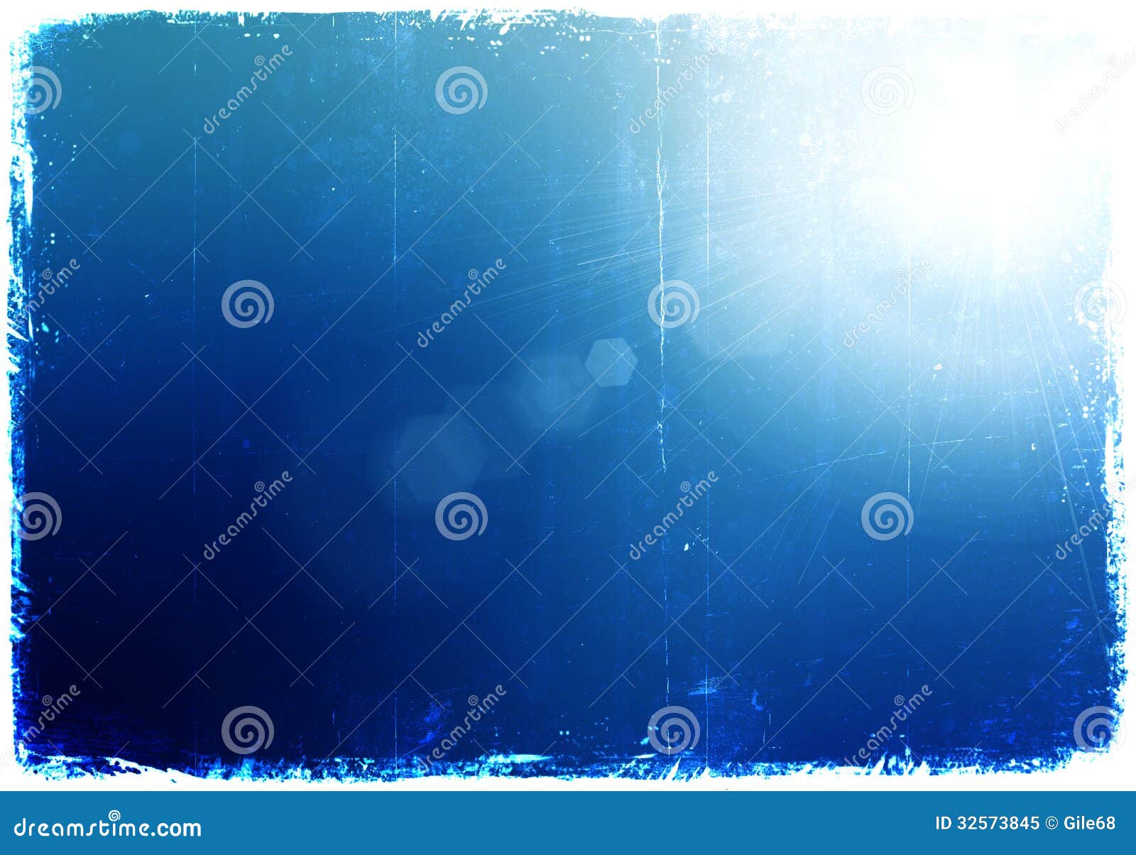 Shining Sun at Clear Grunge Blue Sky Stock Illustration - Illustration ...