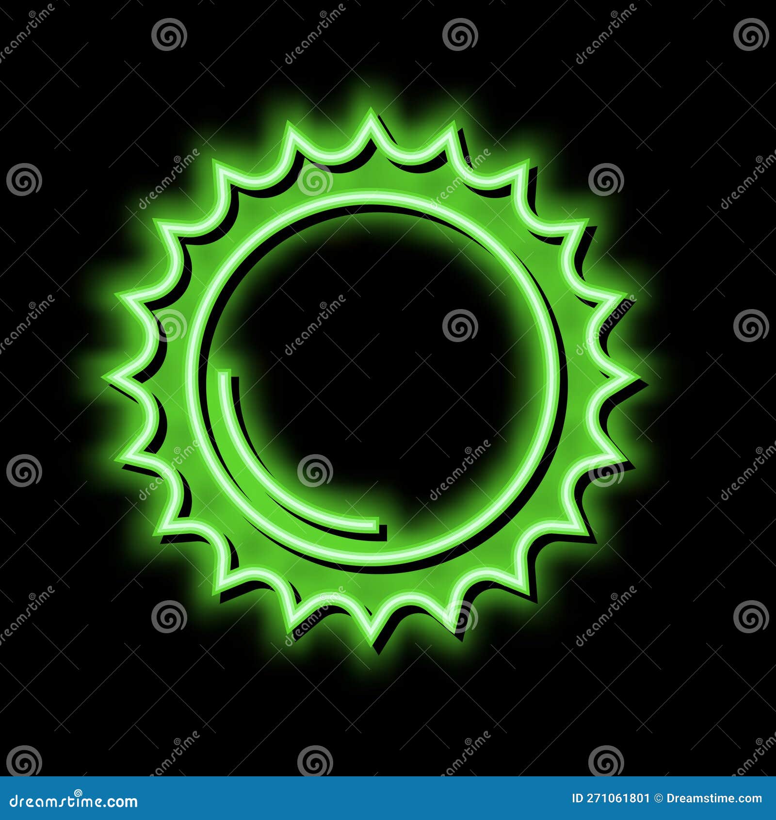 Shining Sun Summer Neon Glow Icon Illustration Stock Vector ...