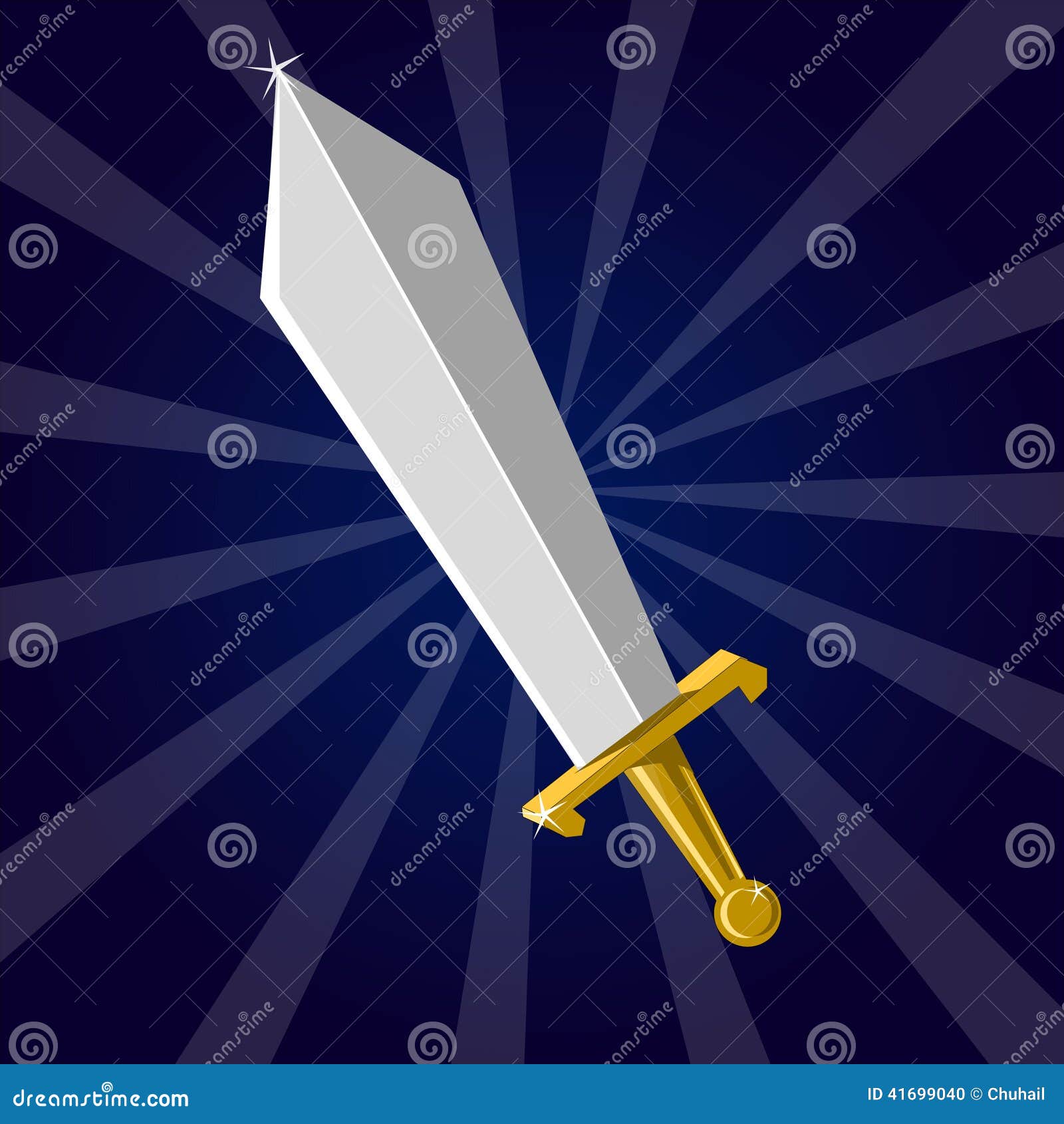 Shining sword stock vector. Illustration of cartoon, equality - 41699040