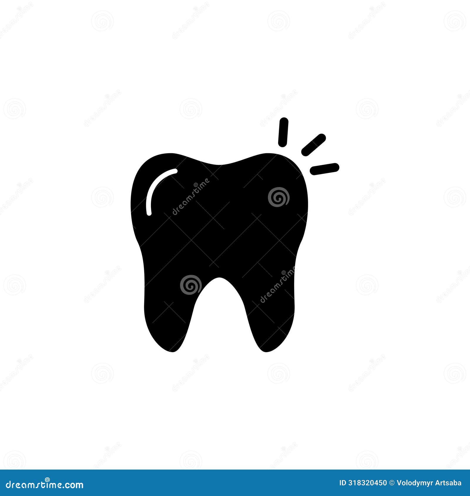 Shining Tooth, Health Dent Flat Vector Icon Stock Vector - Illustration ...