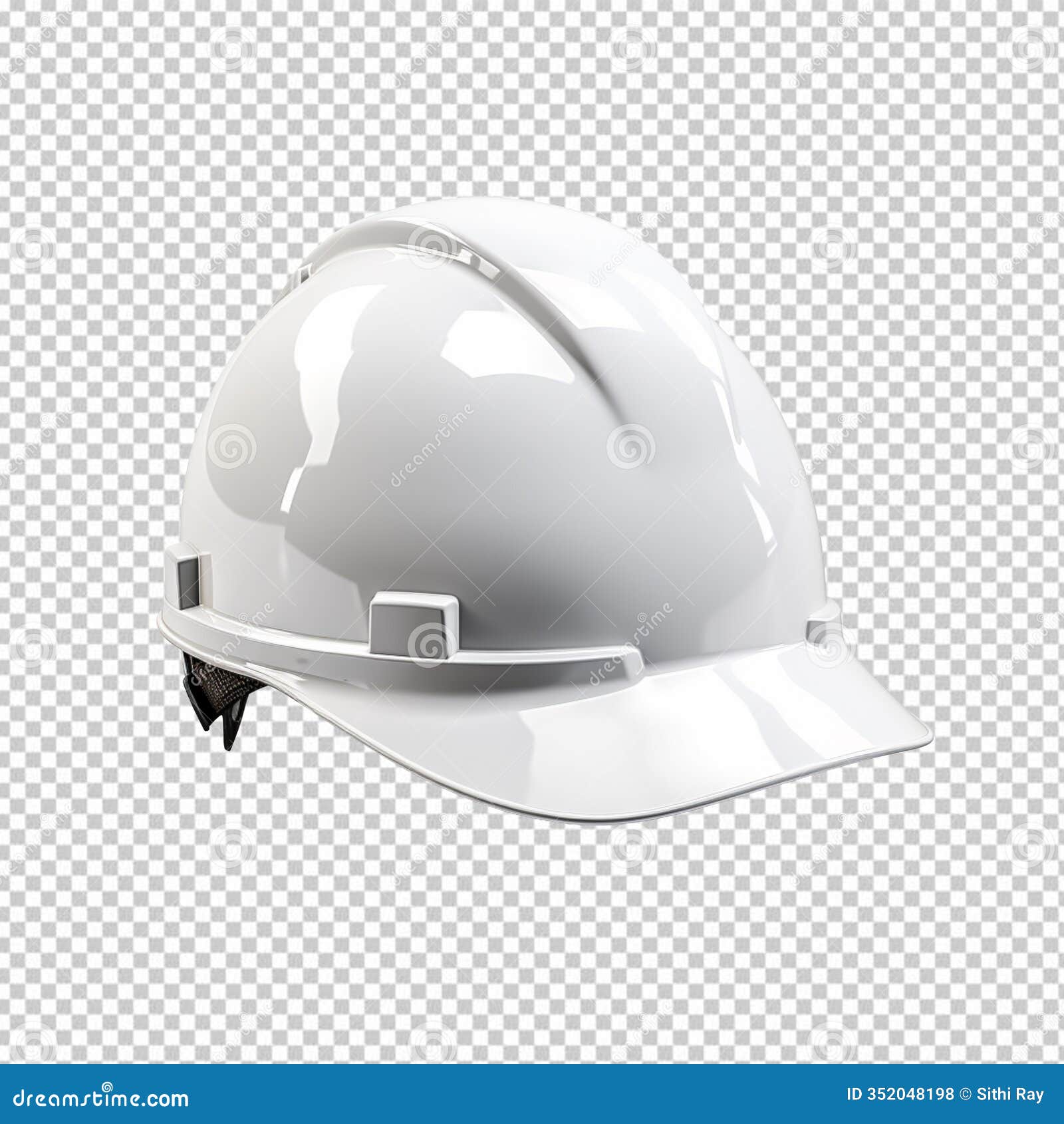 Shining White Safety Helmet Isolated on Transparent Background Stock ...