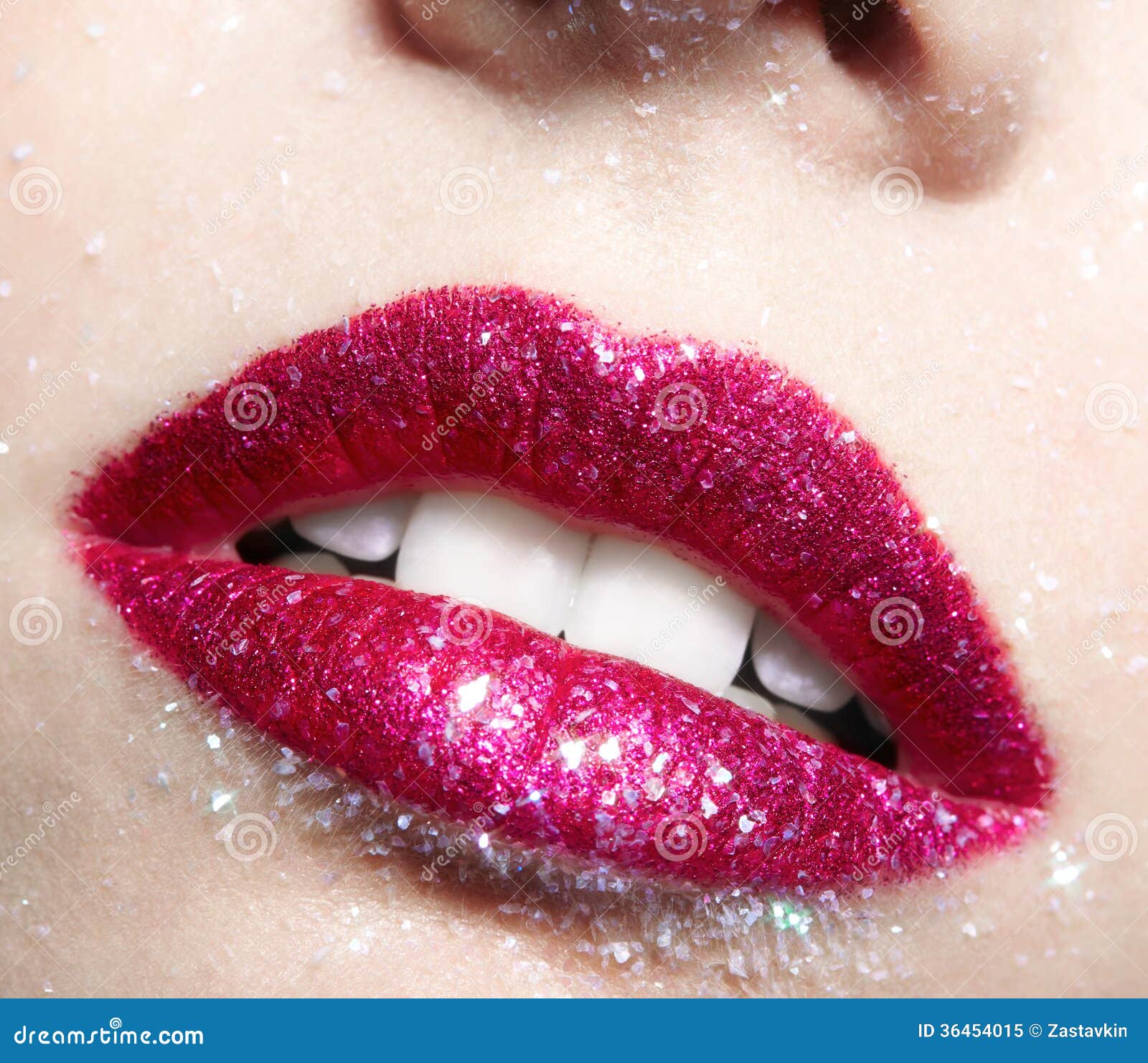 Shining woman lips makeup stock image. Image of lady - 36454015
